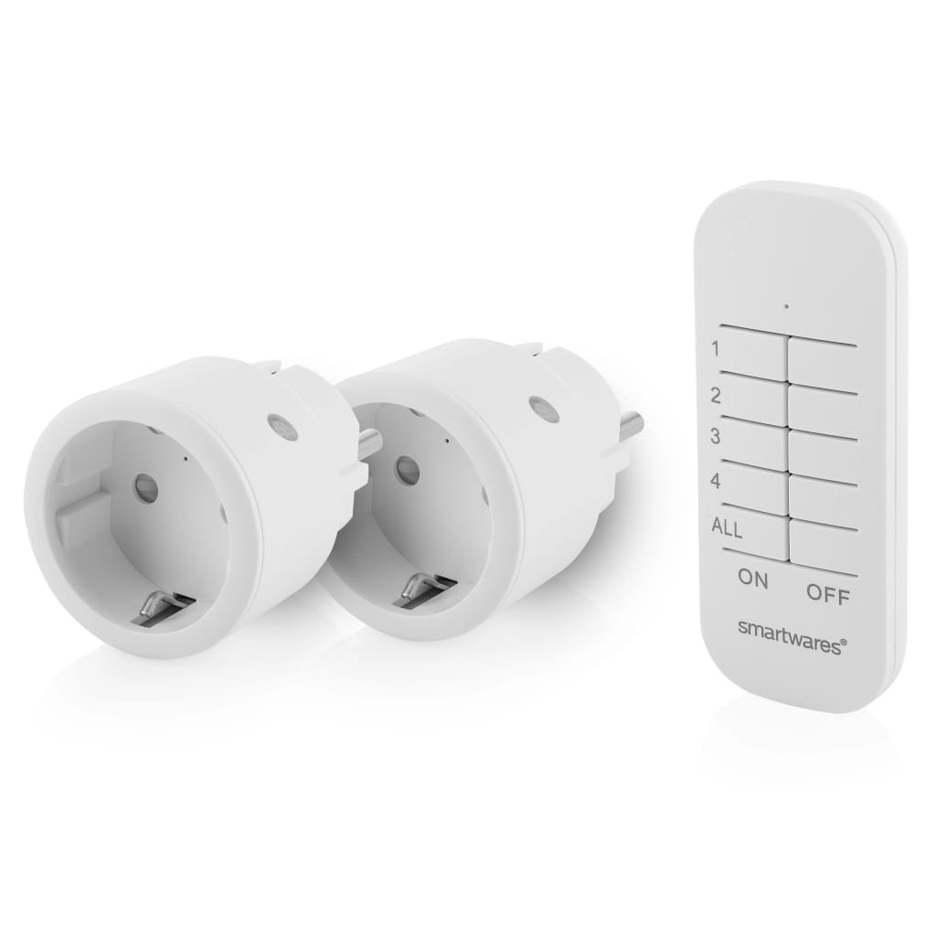 Ensemble d'interrupteurs sans fil 6x5x5 cm Blanc Smartwares | Leroy Merlin