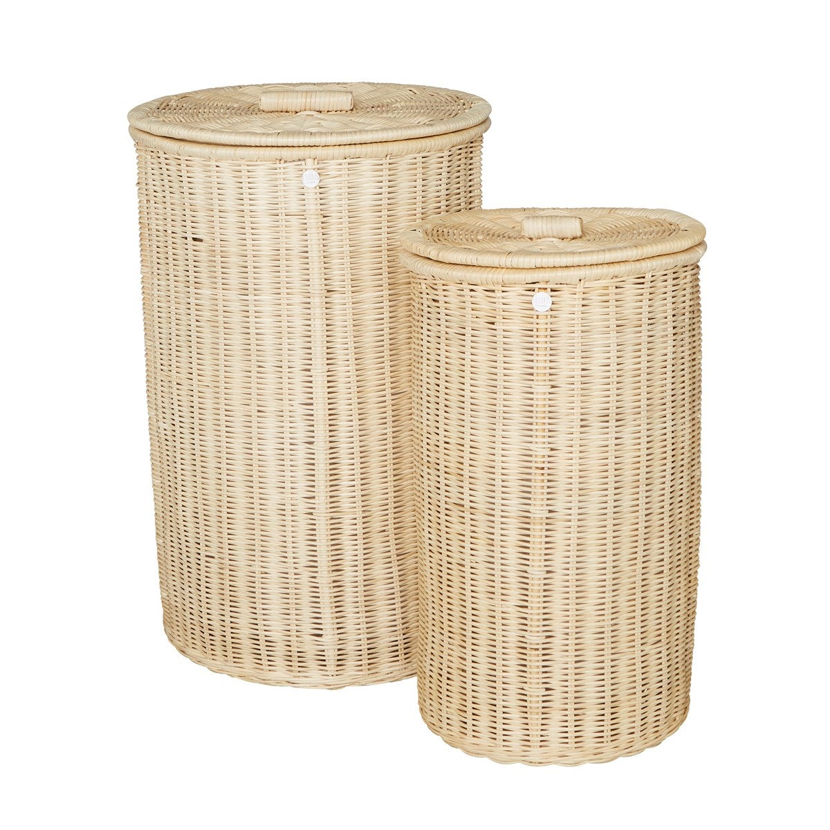 Paniers à linge rond en rotin | Leroy Merlin