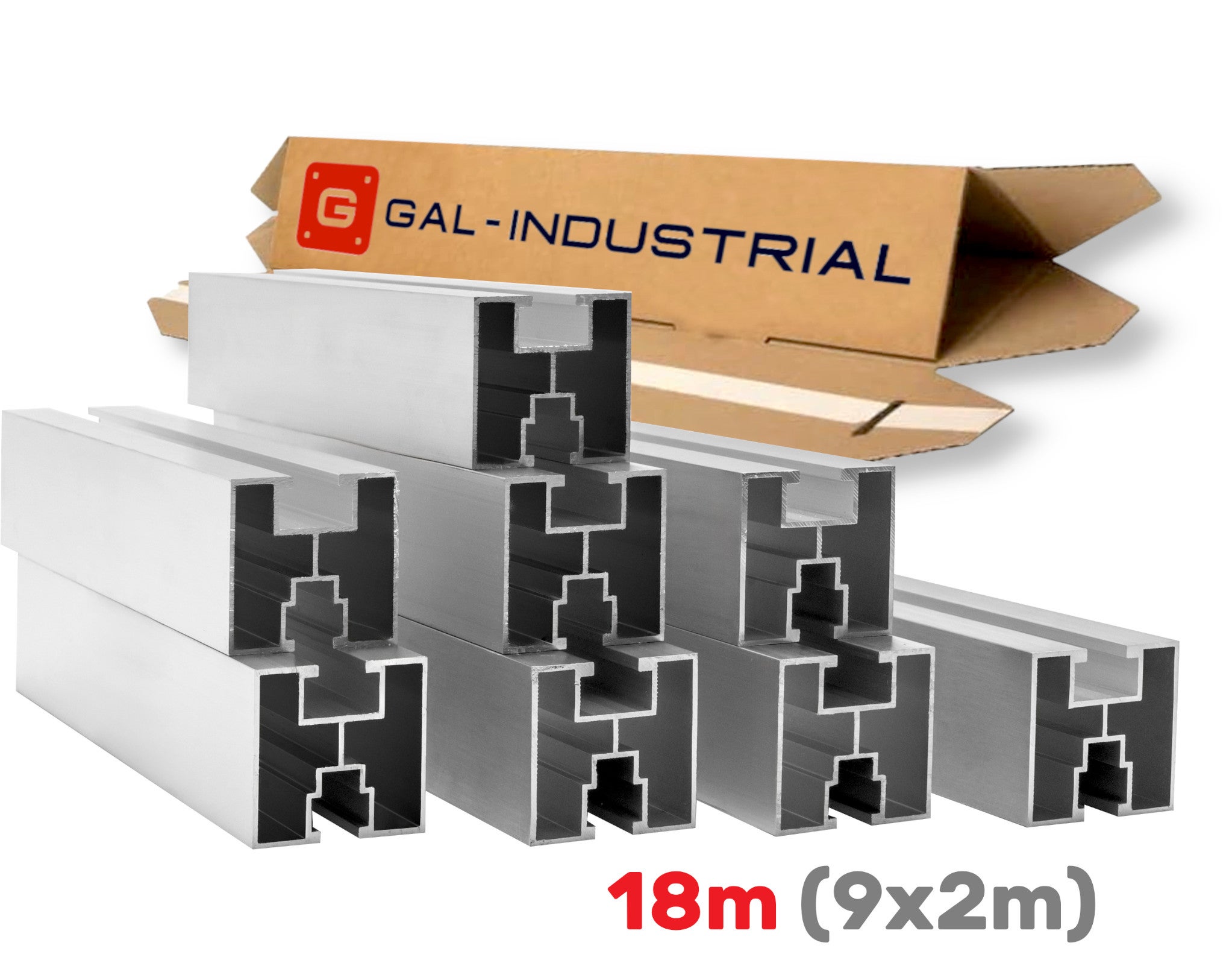 Perfil de aluminio GAL-INDUSTRIAL DE 40x40 PARA EL MONTAJE DE SISTEMAS ...