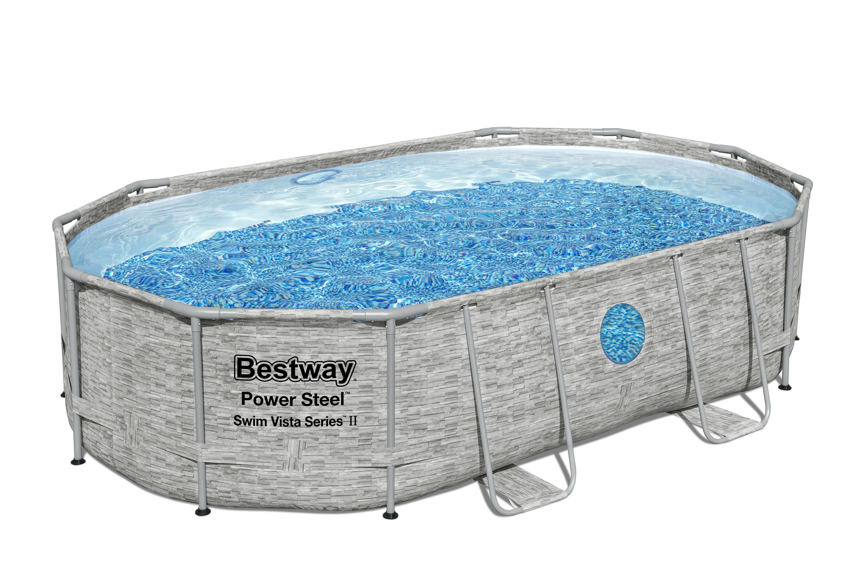 BESTWAY Piscine hors-sol ovale sans accessoire Swim vista 488x305x107cm ...
