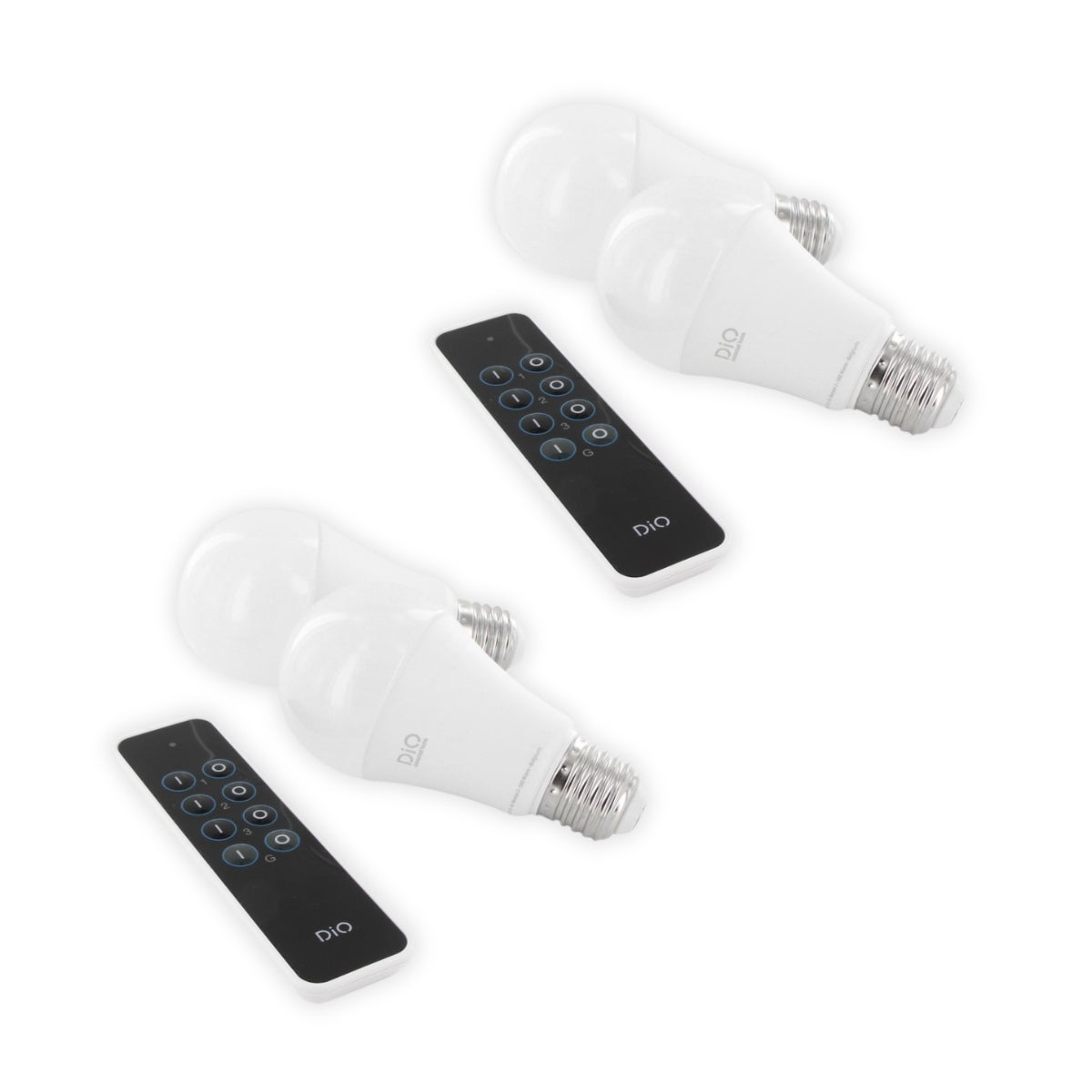 Set de 2 ampoules LED connectées + télécommande - E27 / 60W - Chacon ...