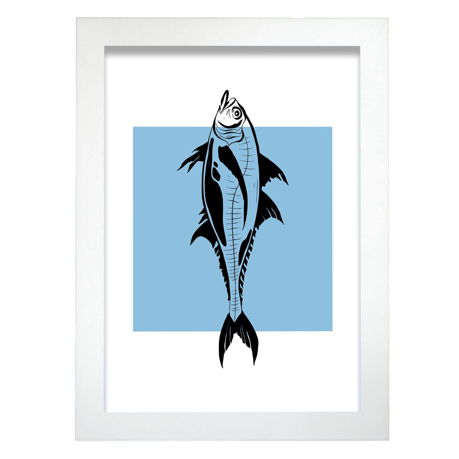 Affiche Avec Des Plantes Marines Et Des Animaux Thon Illustrations ...