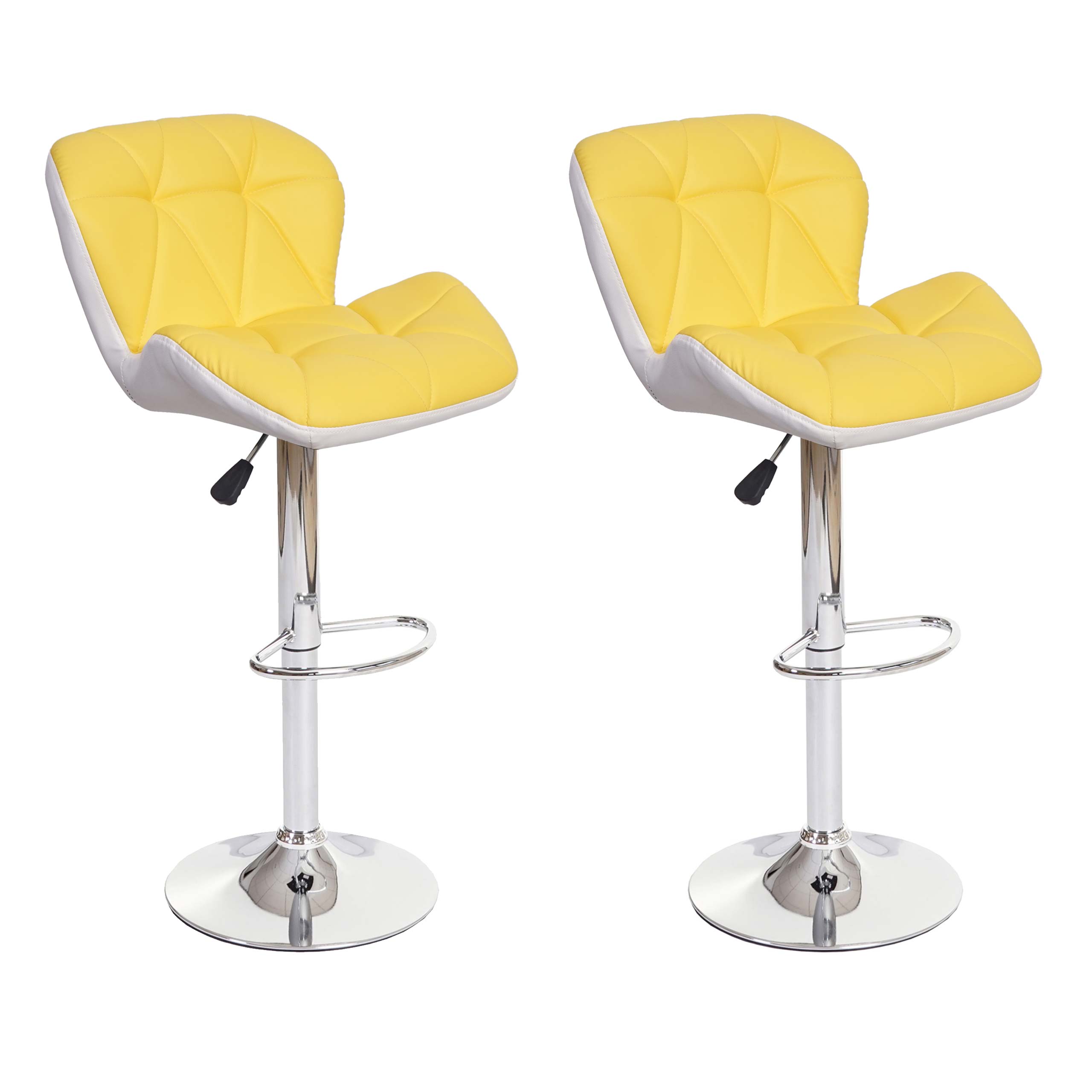 2x tabourets de bar chaise de comptoir hauteur réglable en synthétique ...