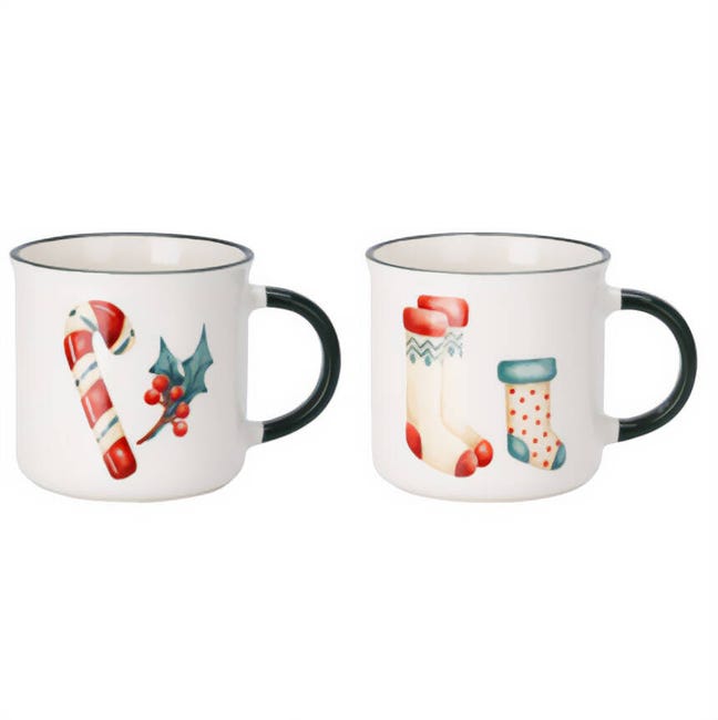 Ensemble De Tasses En Porcelaine 200 Ml 2 Pièces Siaki Leroy Merlin