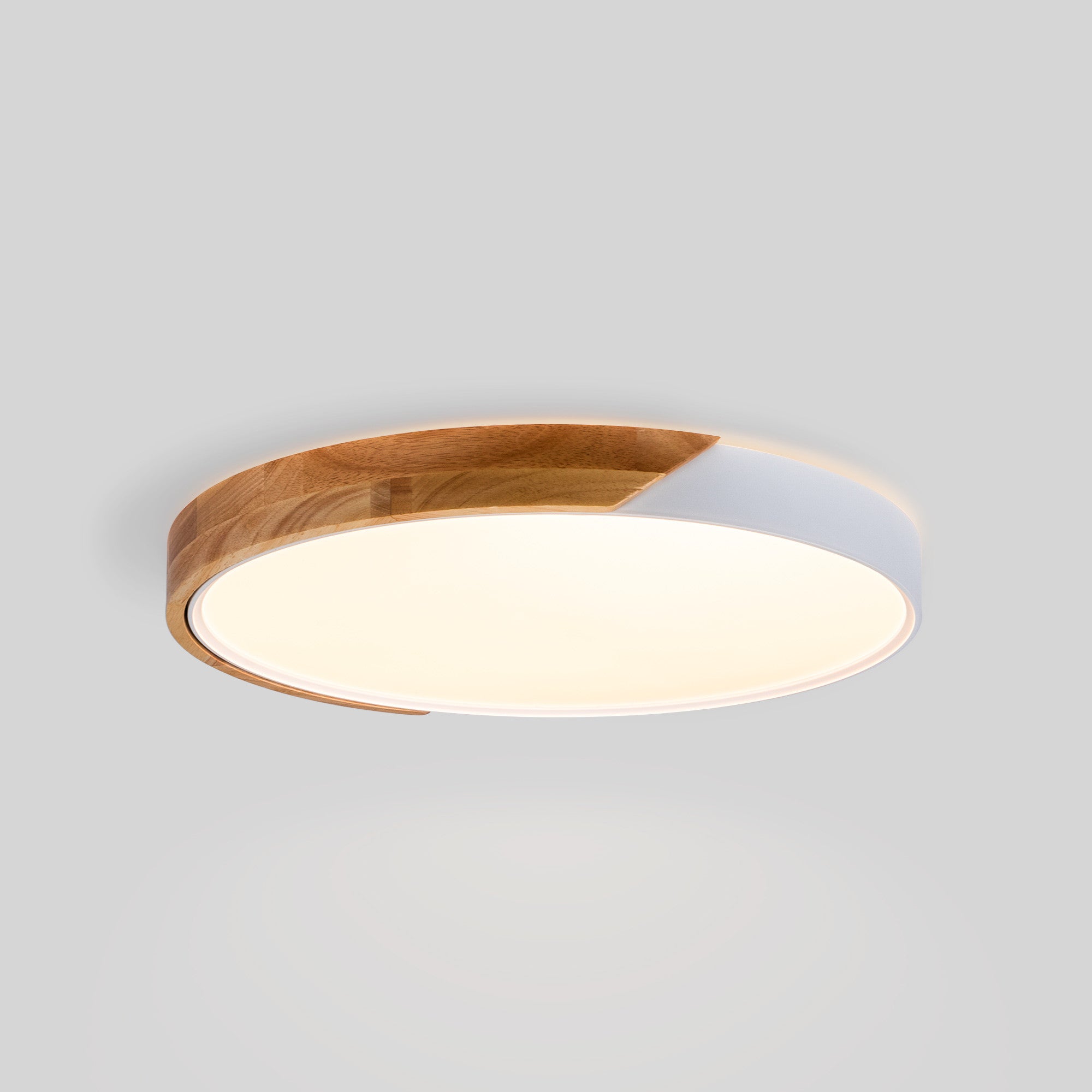 Plafón LED techo CCT 36W - Madera y Policarbonato- ø50cm - IP22 ...