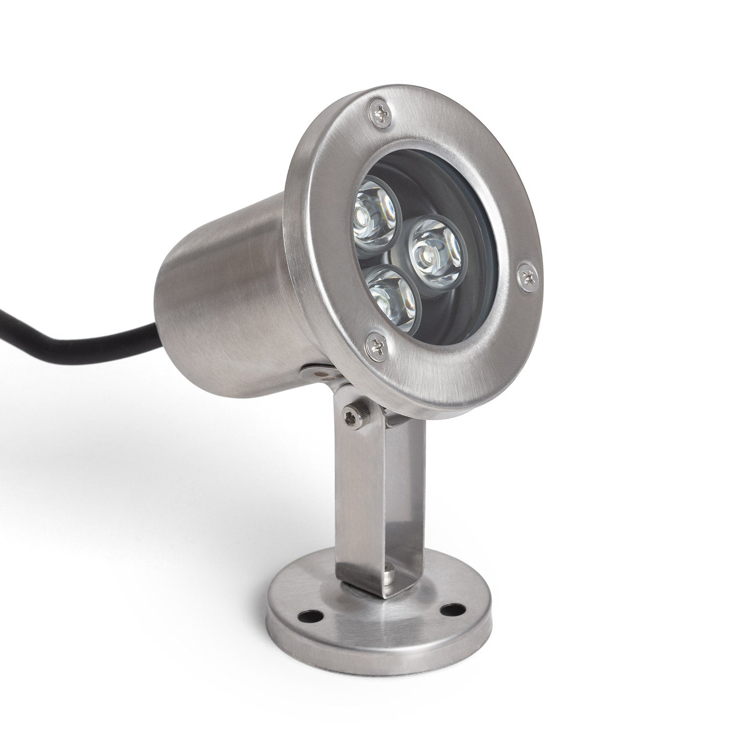 Spot LED Fixation au Sol Inox 12V 3W 6000K Blanc froid | Leroy Merlin