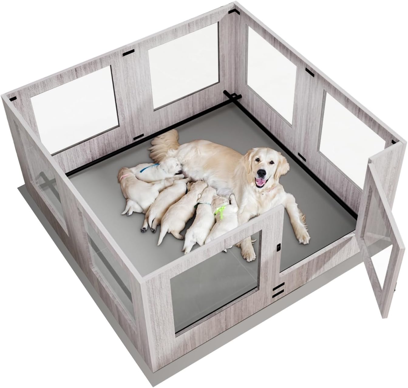 Parc pour Chien Intérieur XXL Enclos Chien Pliable Caisse de Mise Bas ...