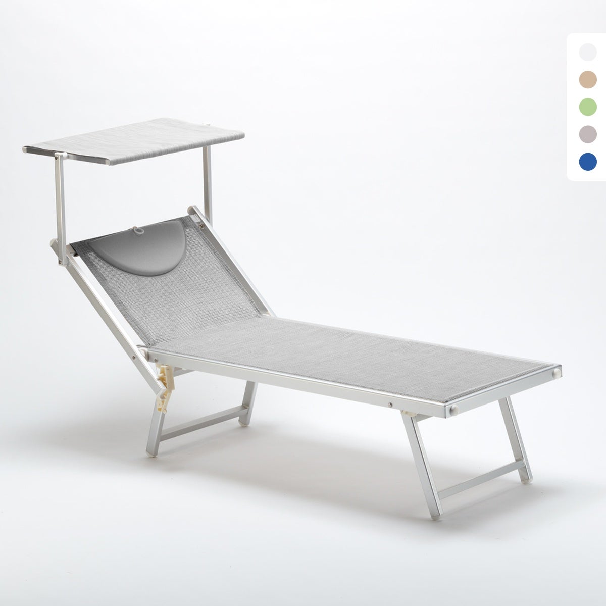 Bain de soleil de jardin transat professionnel en aluminium piscine ...