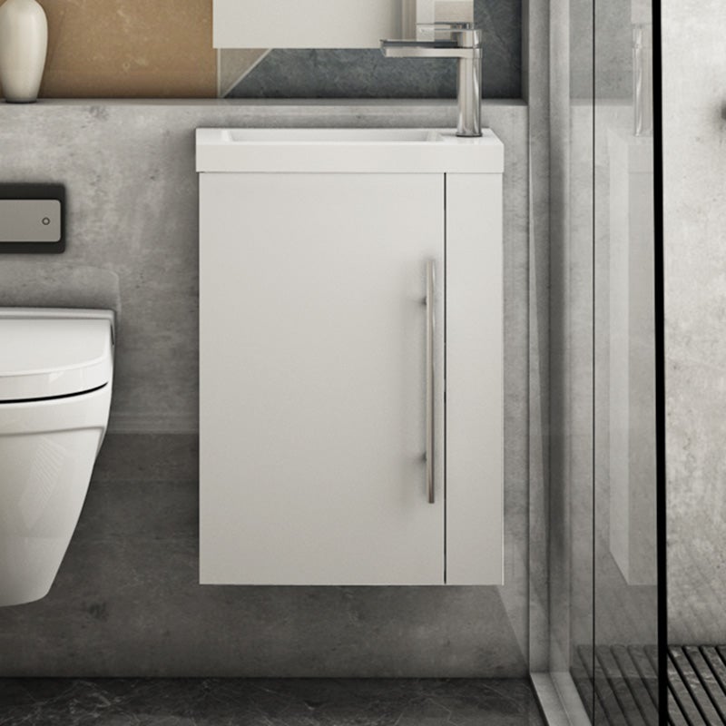 Aica mueble de baño con lavabo 44 x 23 x 60 cm,blanco,con tirador,una ...
