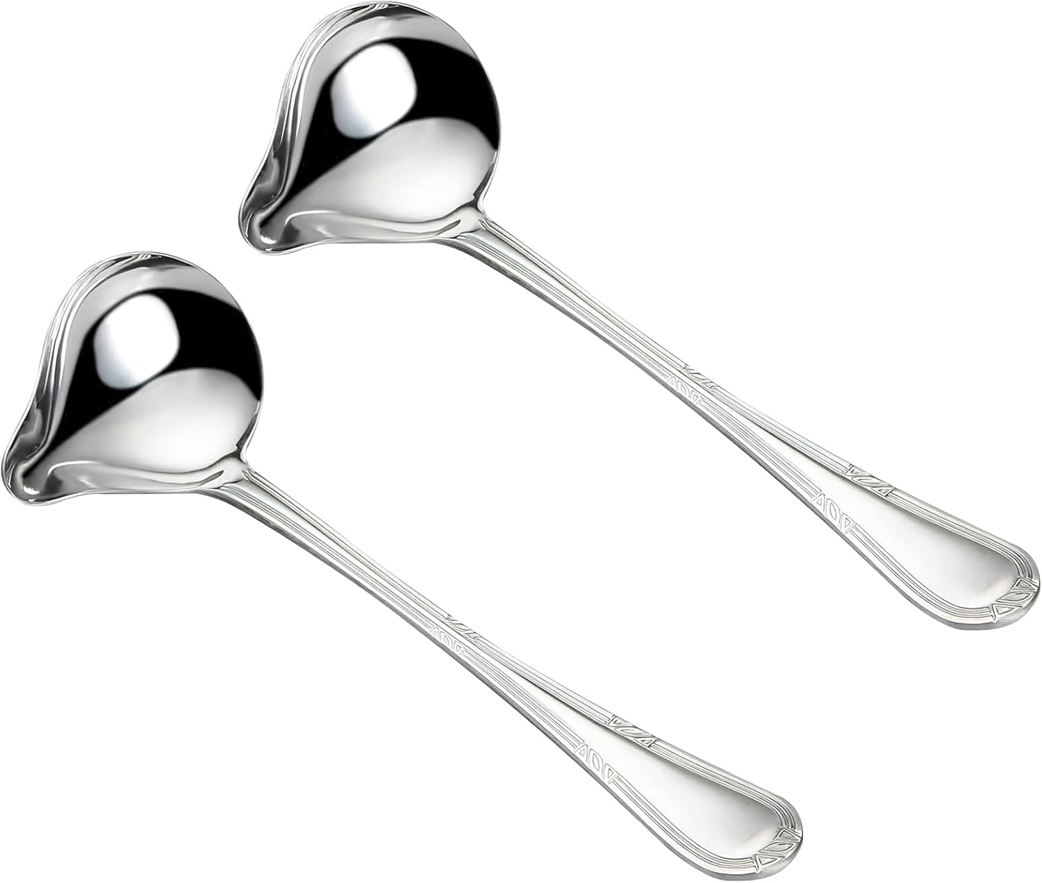 Cuchara para salsa, cucharón para salsa, acero inoxidable, plateado ...