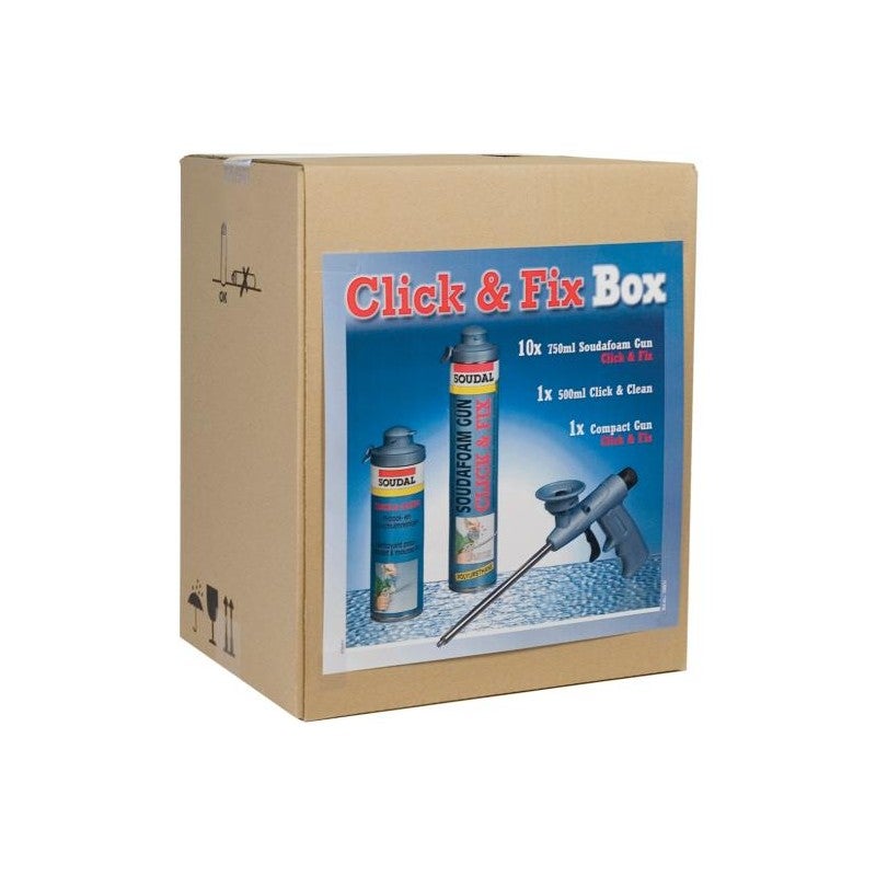 Combibox Soudafoam Click & Fix - Espuma PU pulverizable - Soudal | Leroy Merlin