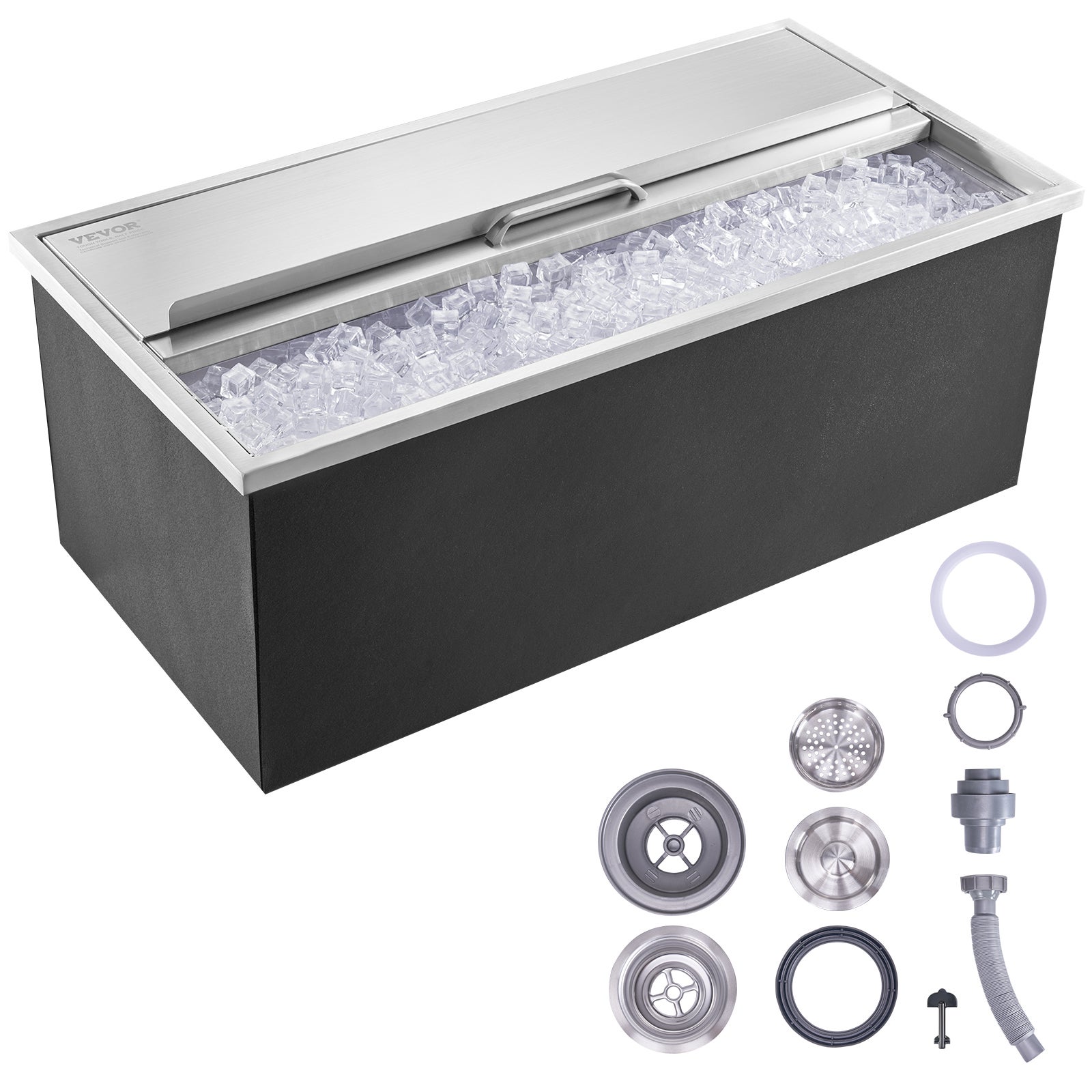 Bac Glace Encastrable 95,66 L, 913x456x358 mm, Boîte Isotherme Inox ...