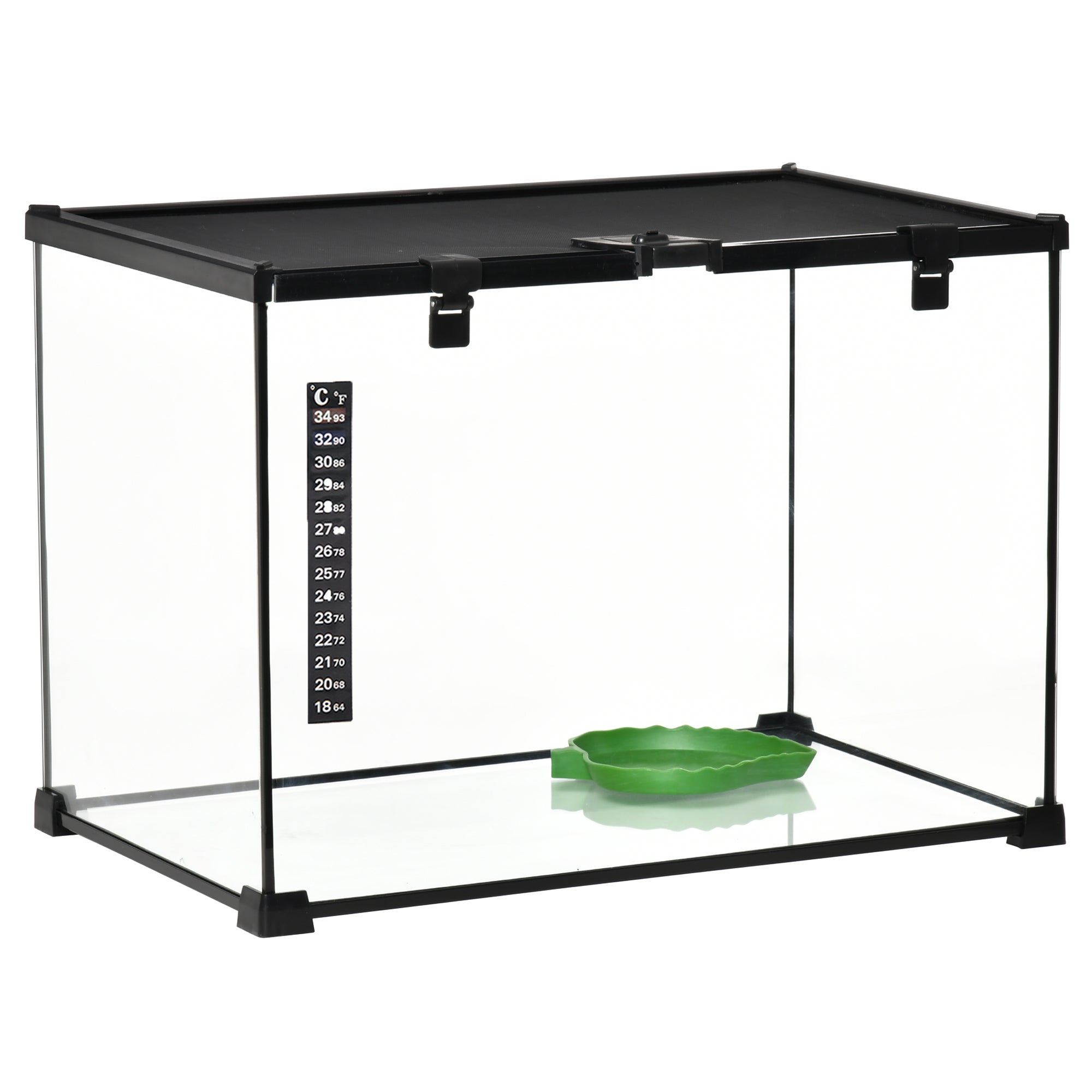 Terrario para Reptiles 50x30x35 cm con Estructura Metálica, Ventana 360 ...