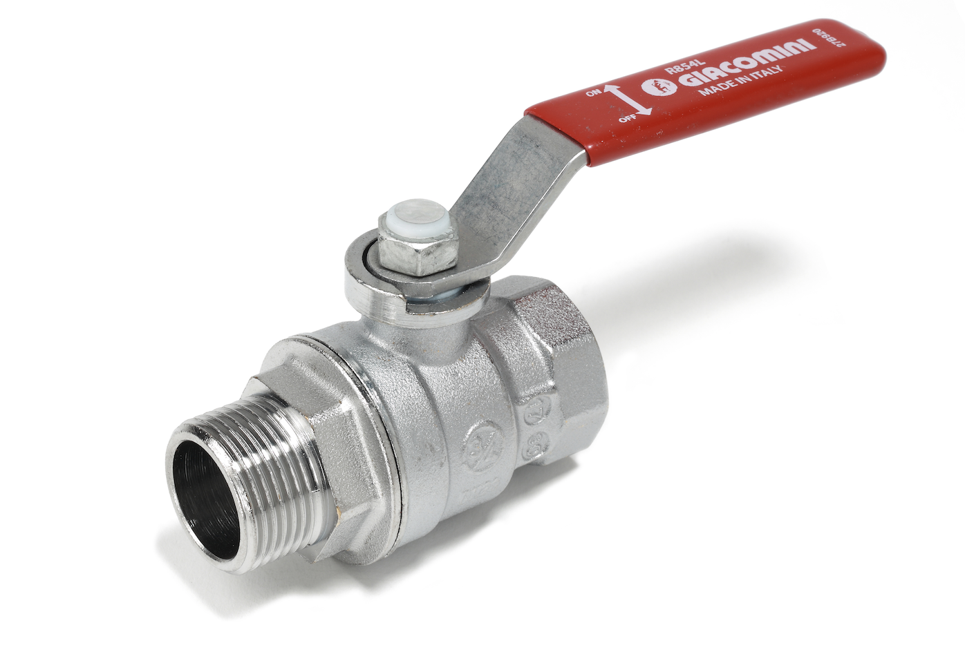 Vanne à sphère raccords F-M poignée à levier plein débit Giacomini ...