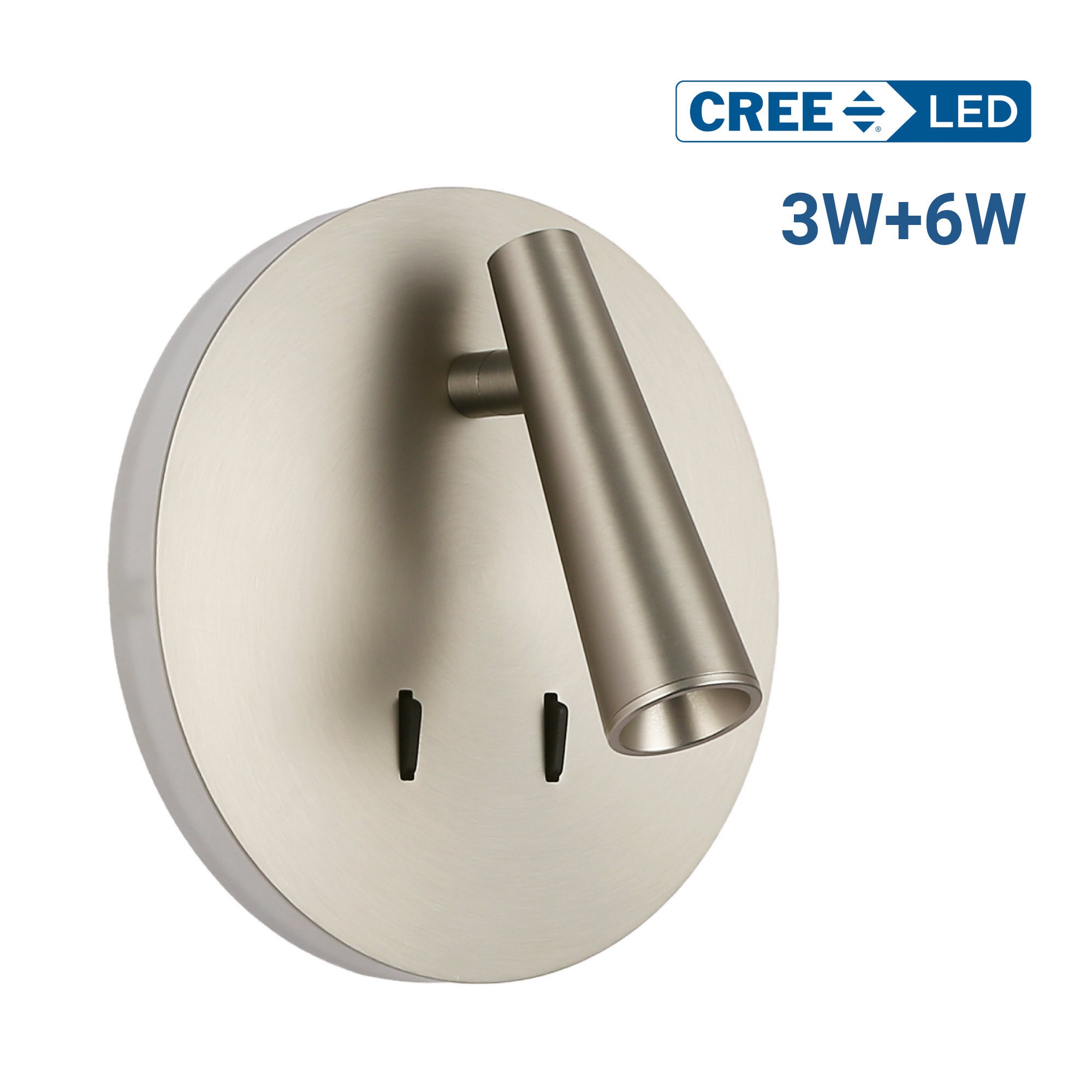 Applique murale "FELAM" - 3W + 6W - 2700K - IRC 85 | Leroy Merlin