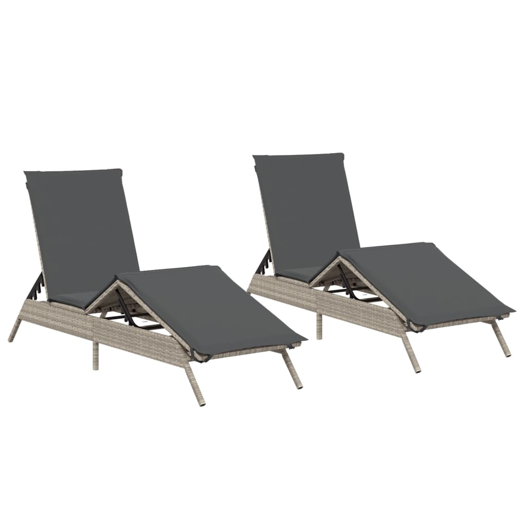 Lot de 2 Chaises longue | Bain de soleil | Transat de relaxations avec ...