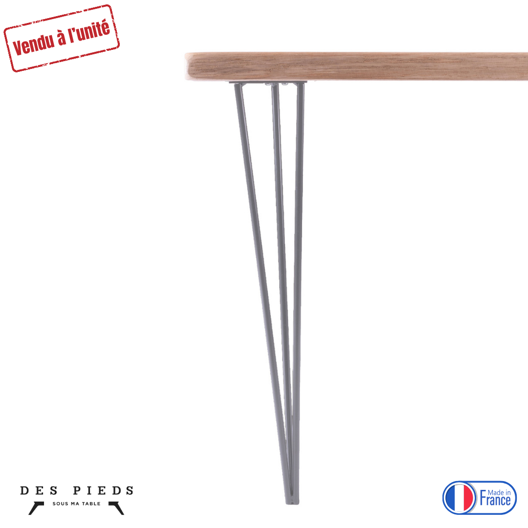 Pied de table en métal T_STAR 71cm Acier Brut | Leroy Merlin
