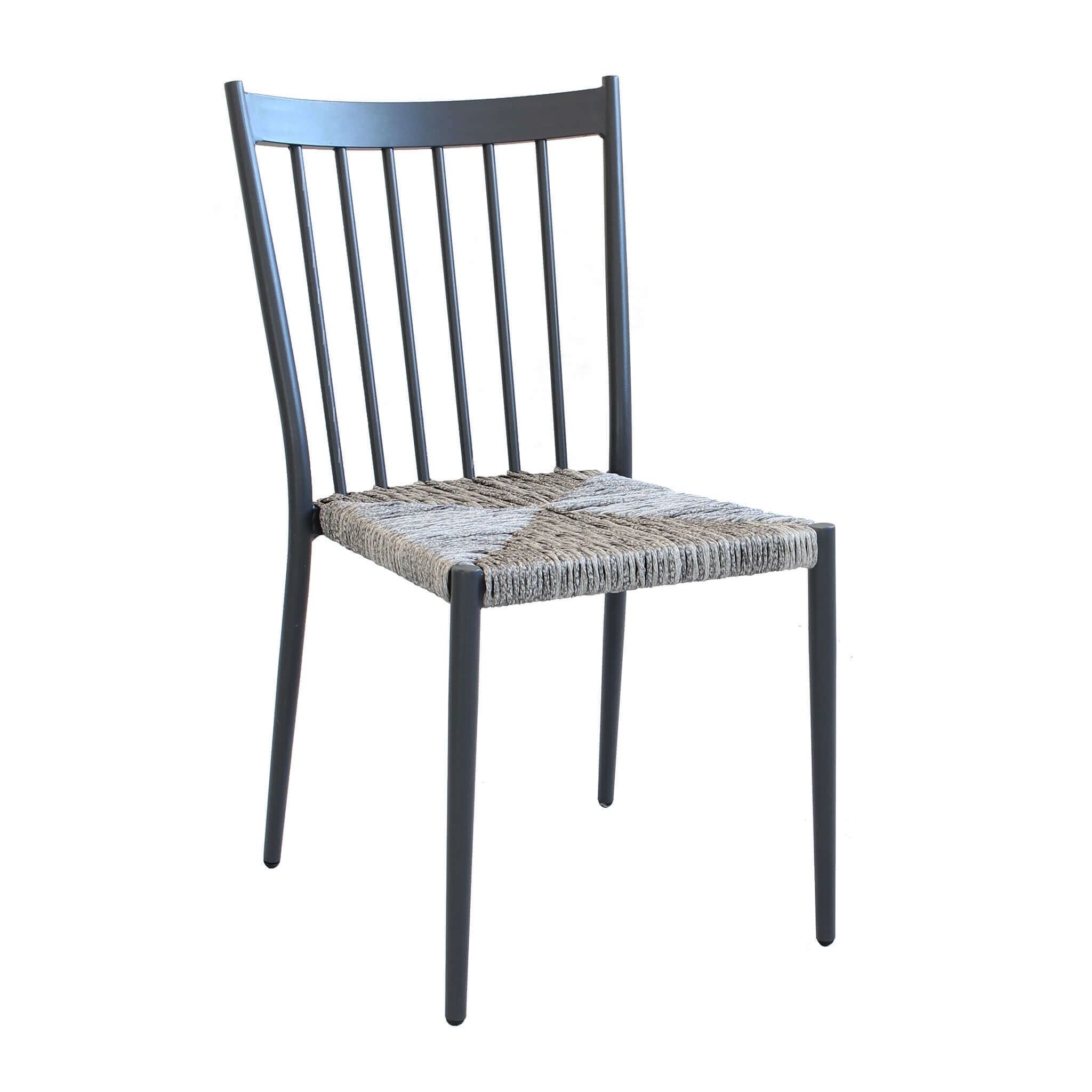Milani Home - sedia da giardino, alluminio e corda e wicker, impilabile ...