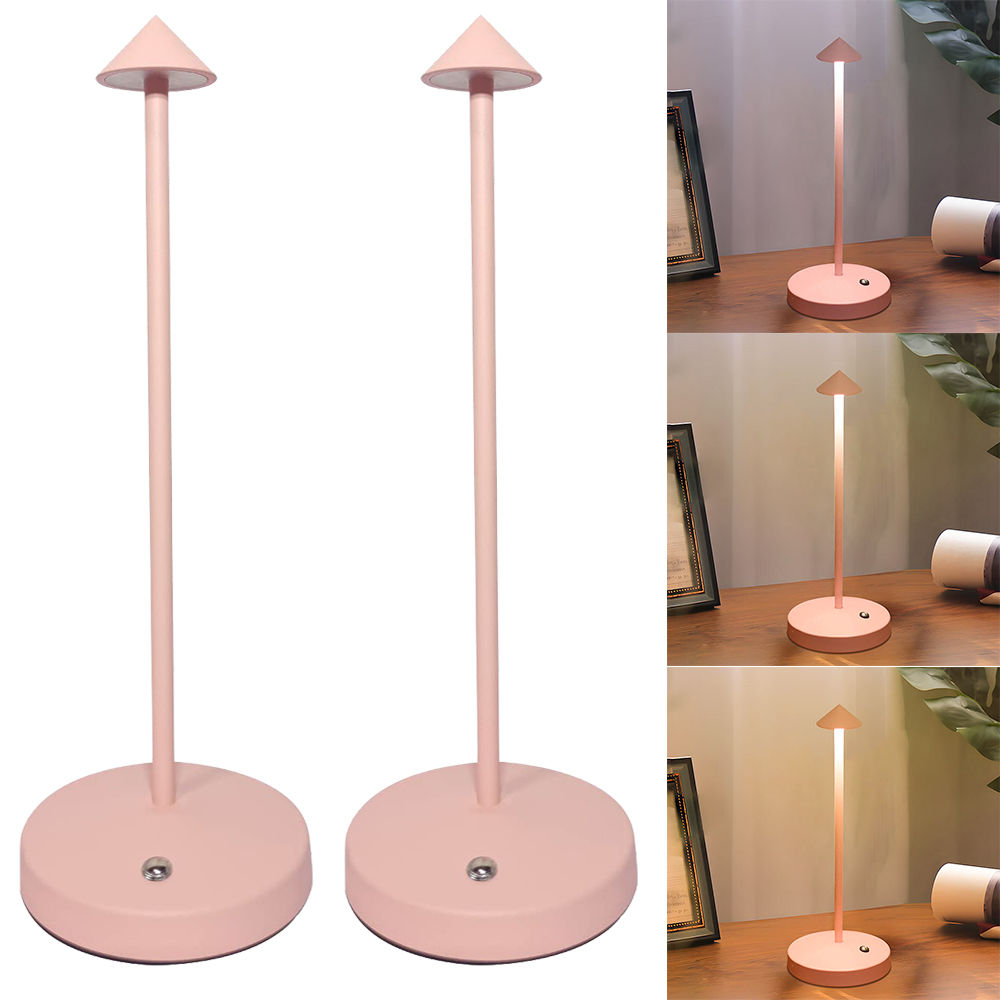 Lot de 2 lampes de table sans fil, lampe de bureau LED portable, veilleuse de table rechargeable ...
