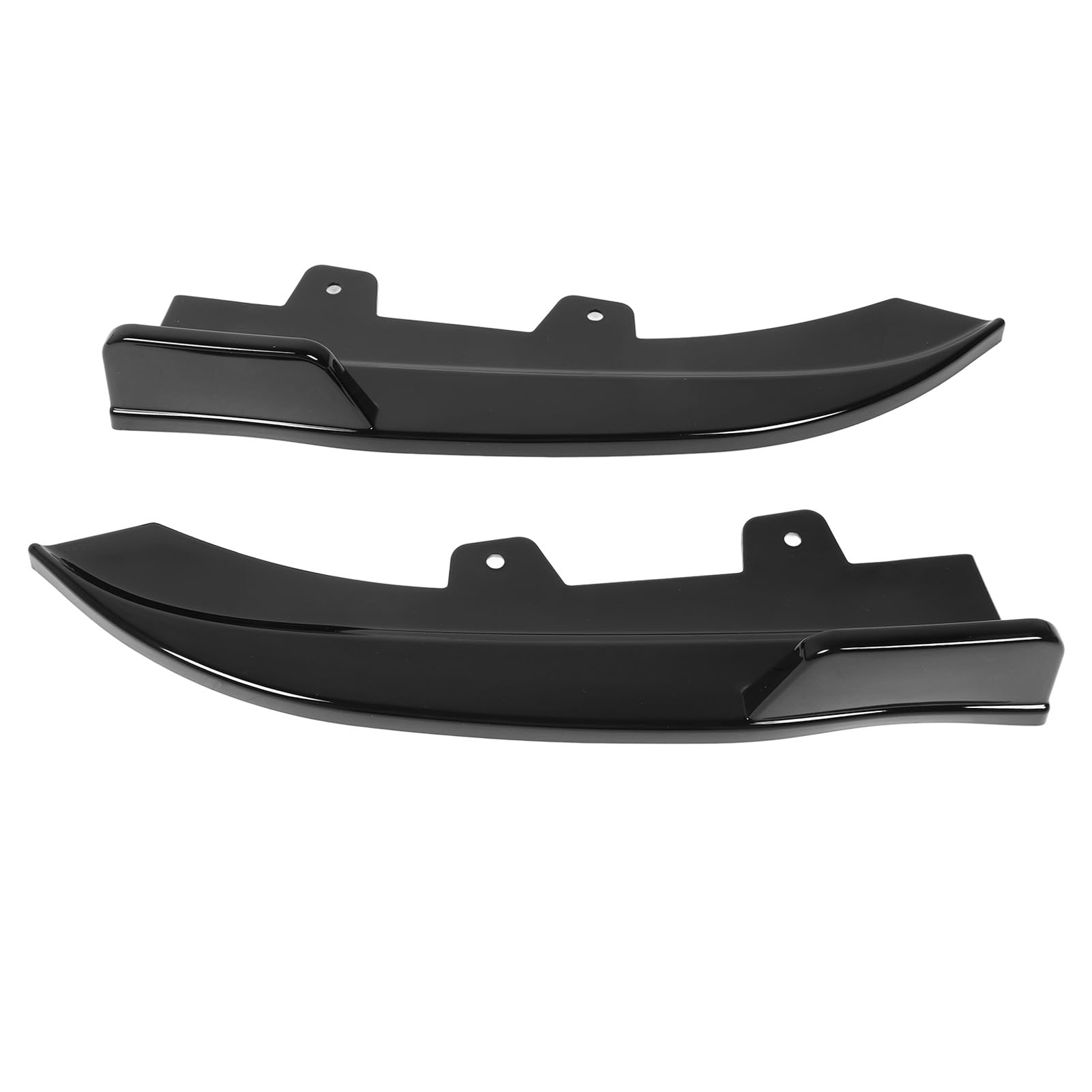 Kit de carrocería de alerón y extensiones de faldón negro brillante ...