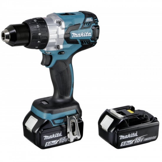 Perceuse visseuse makita + 2 batteries 18v 5 ah, chargeur, coffret ...