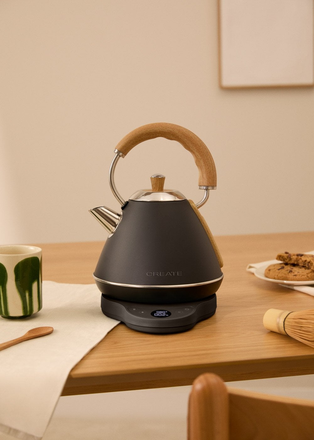 CREATE - KETTLE RETRO PRO - Hervidor eléctrico de 1 L con control de ...