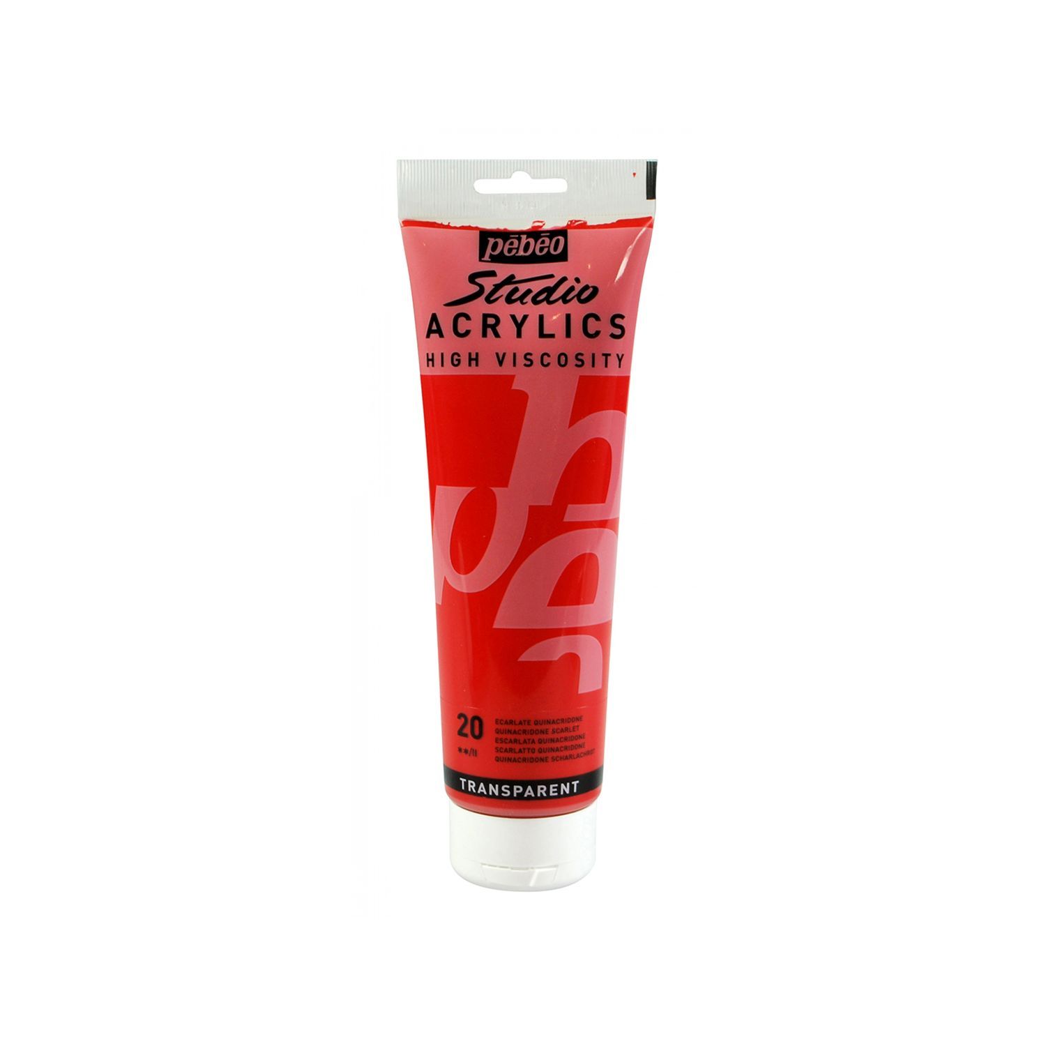 Peinture acrylique transparente - Rouge écarlate - 250 ml - Pébéo ...