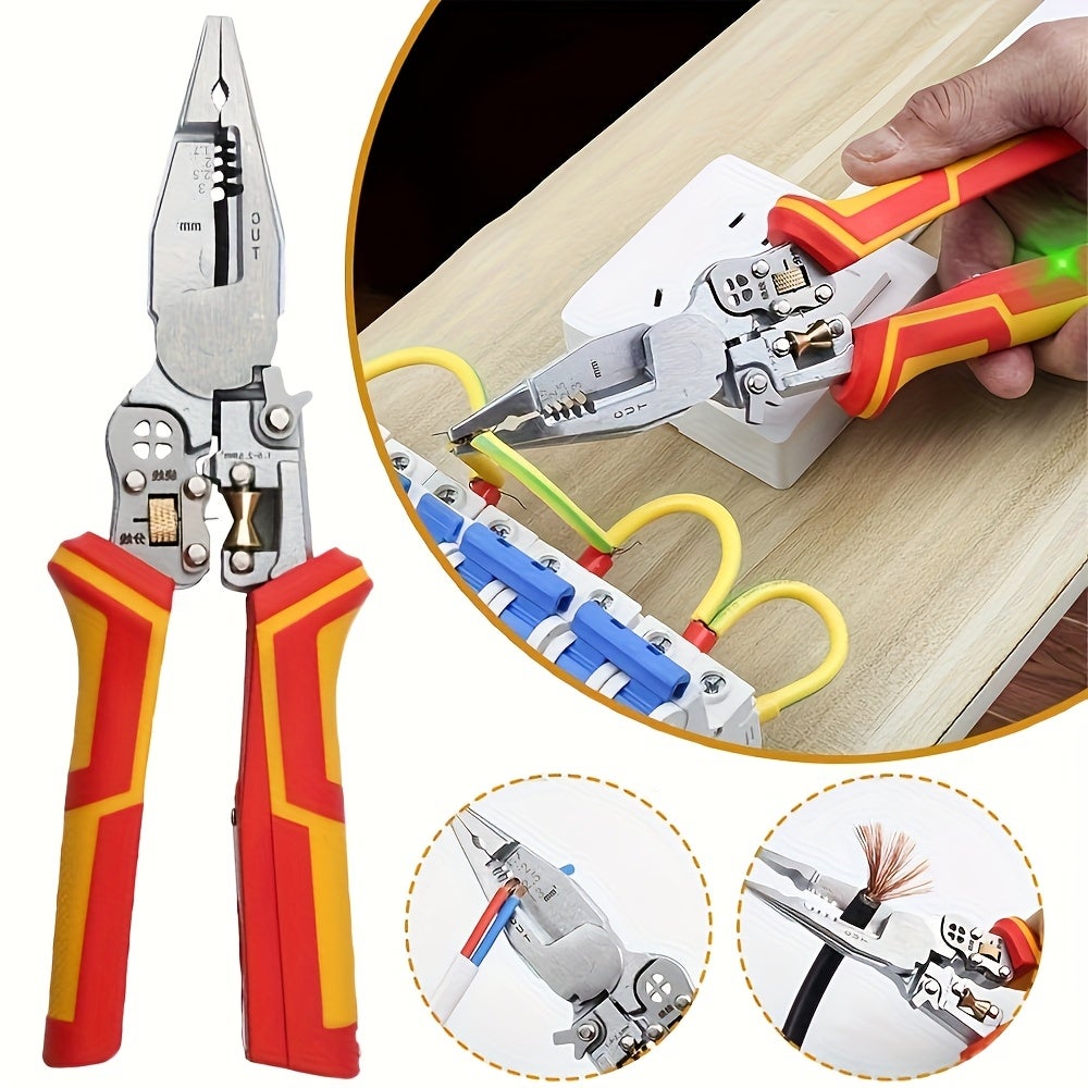 Alicate pelacables, cortacables y alicate multifuncional 9 en 1 para ...