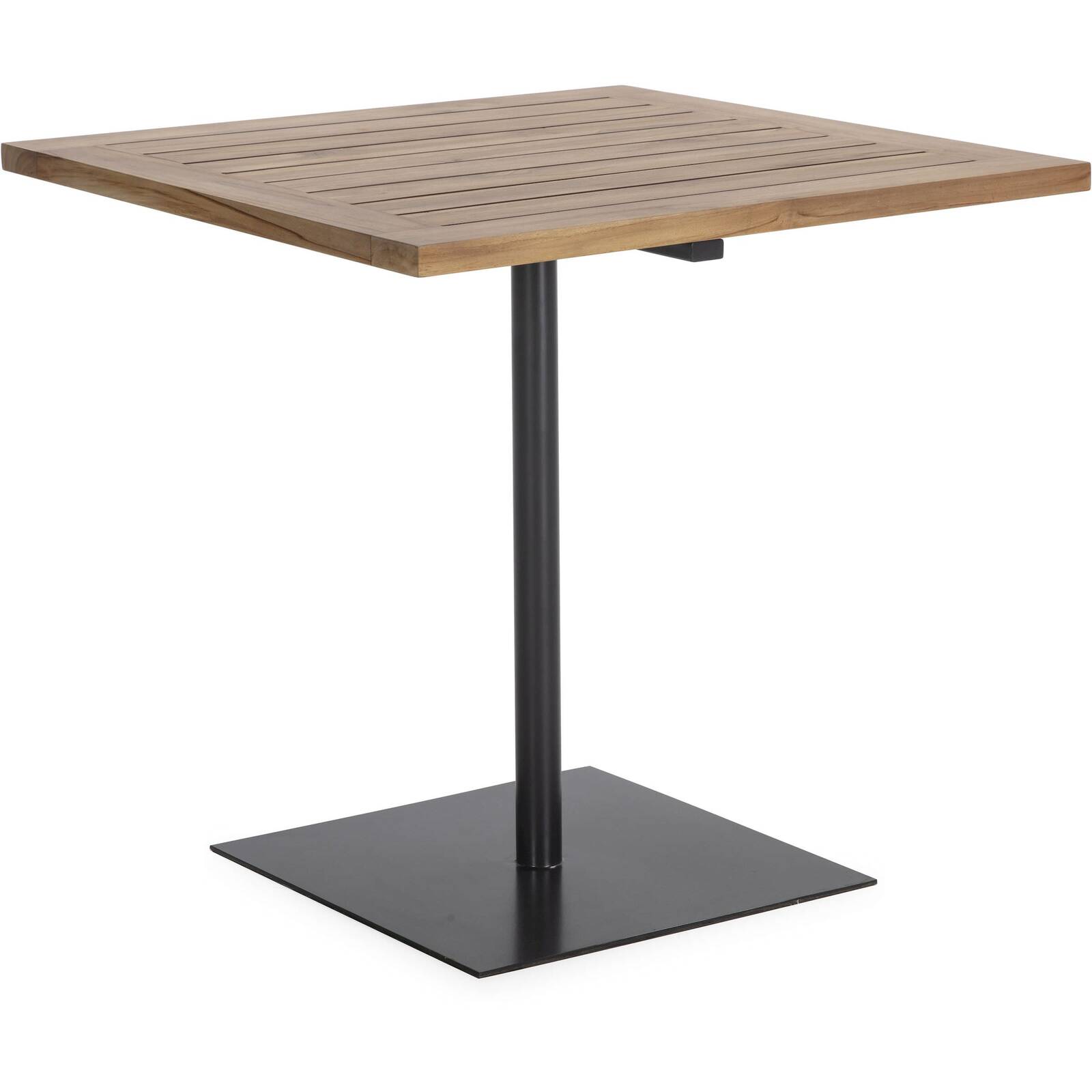 Table à Manger 80 x 80 x 75 cm Bois de Teck, Métal 80 x 80 x 75 cm ...