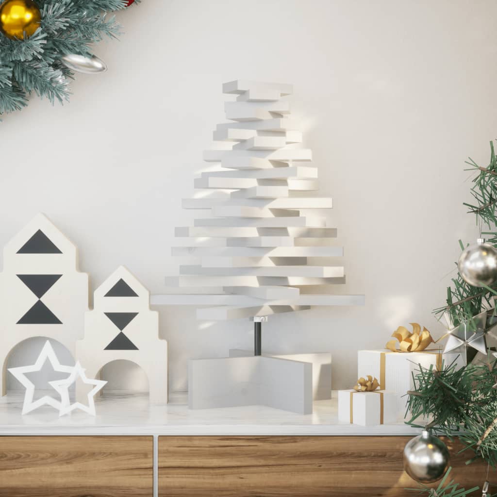 Arbre de Noël | Sapis de Noël en bois pour décoration blanc 60 cm pin ...
