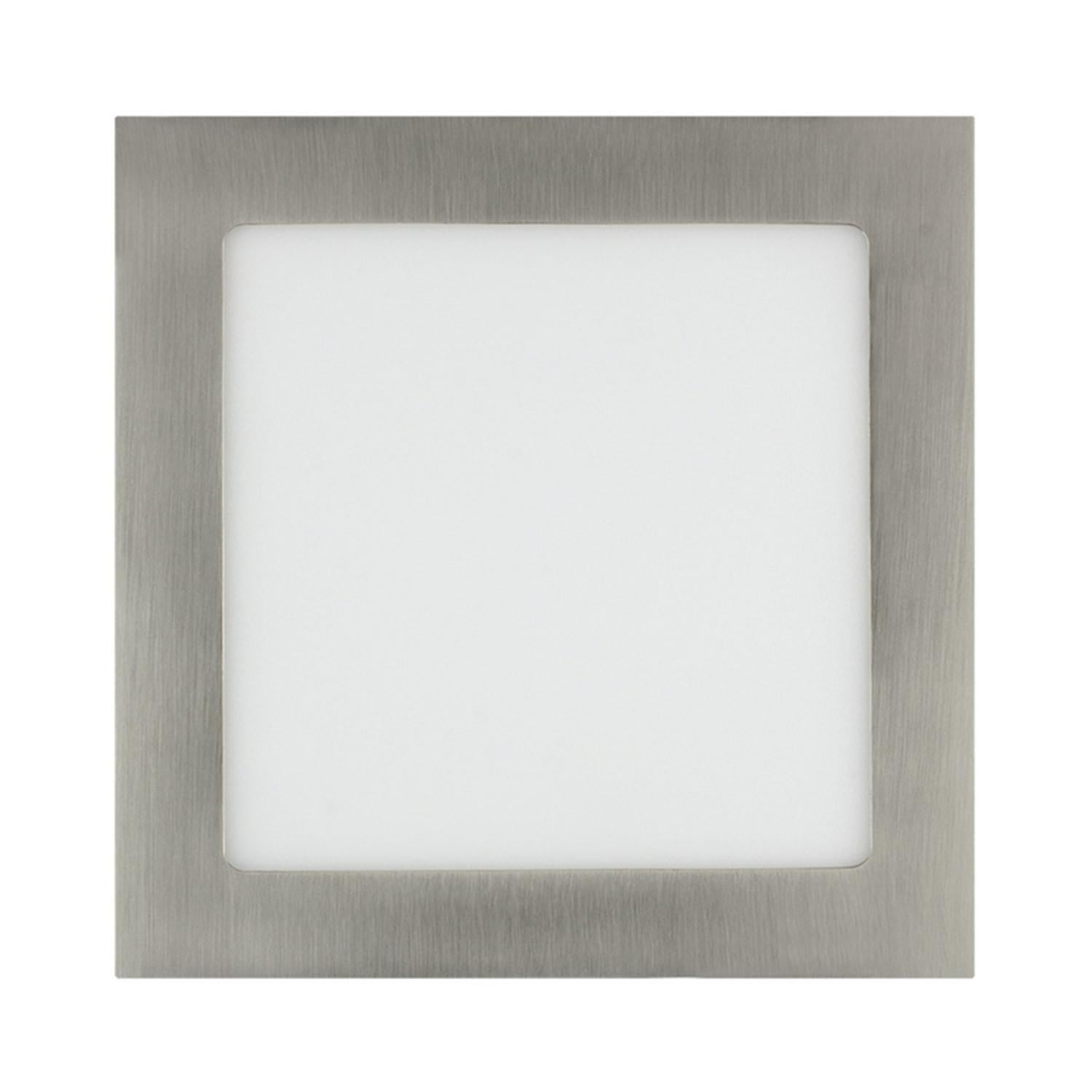 Placa LED 15W Cuadrada SuperSlim Corte 180x180 mm Silver, 3000K Blanco ...