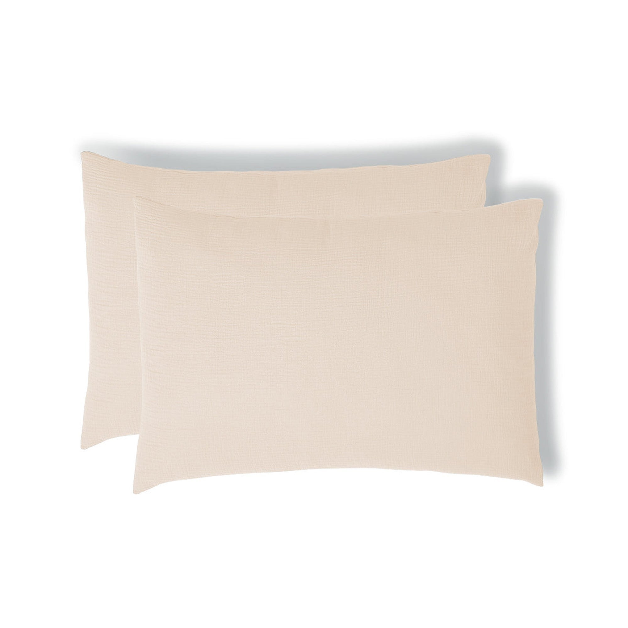 Taie d'oreiller (x2) 50x70 gaze de coton rose | Leroy Merlin