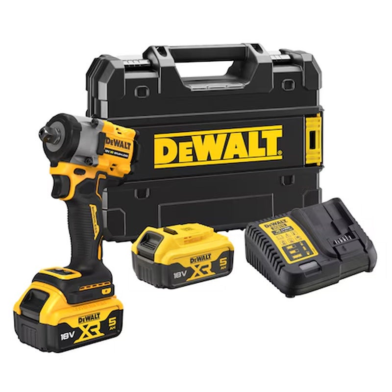 DEWALT 1/2 XR 18V 5Ah li-ion atornillador de impacto sin escobillas ...