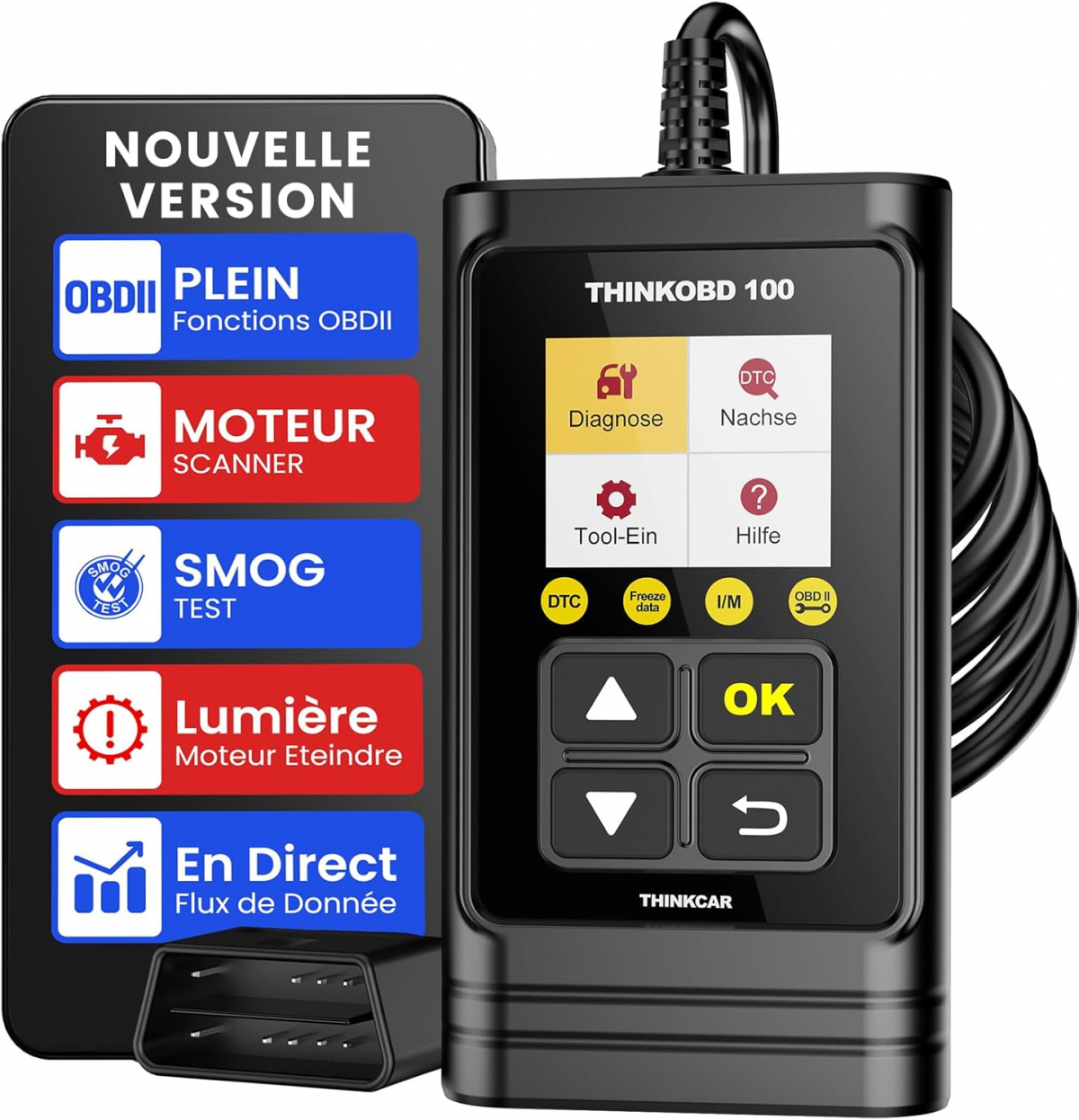 Escáner OBD herramienta de diagnóstico automático EOBD Can para leer y ...