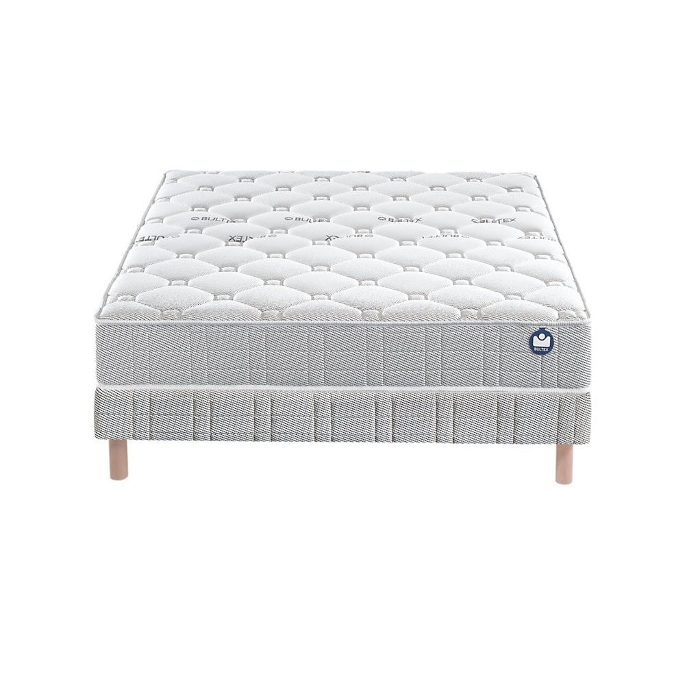 Ensemble Bultex SILVERY + Sommier Confort Ferme 200x200 - Double ...