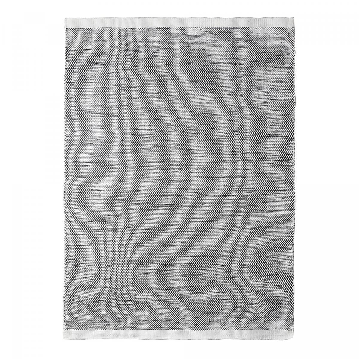 Tapis salon 200x300 fait à la main en PVC noir et blanc rectangle motif ...