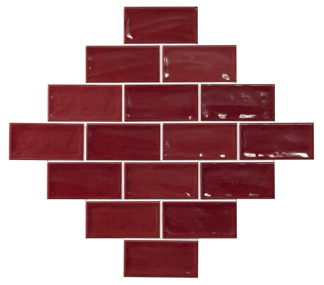 Carrelage Zellige Alicante rouge Brillant 7.5x15 cm | Leroy Merlin