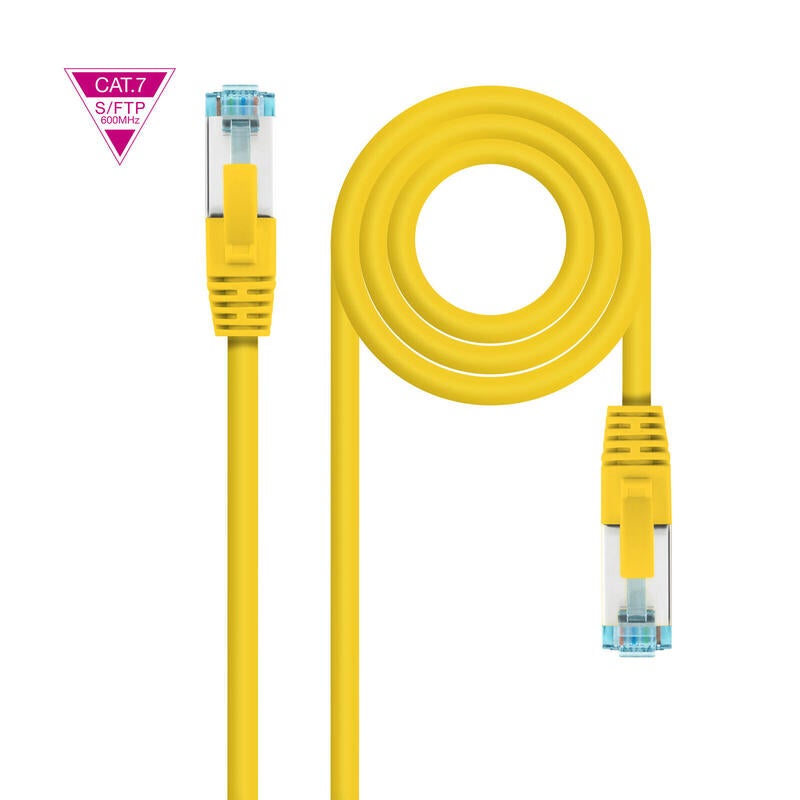 C ble r seau rj45 sftp nanocable 10.20.1702-y cat.7 2m jaune | Leroy Merlin