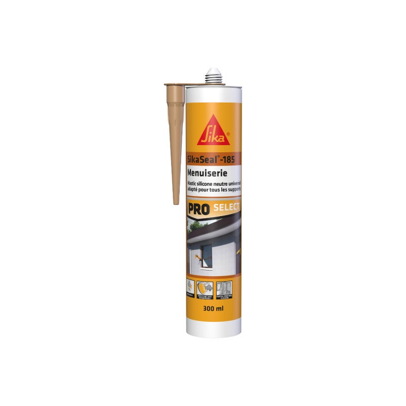 Mastic silicone SIKA Sikaseal-185 Menuiserie - Beige pierre - 300ml ...