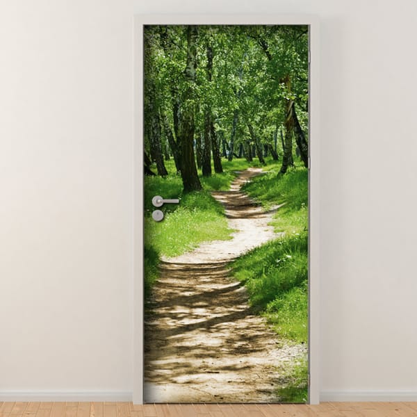 Sticker Pour Portes Sans Bulles Et Découpable Sentier 83x210cm