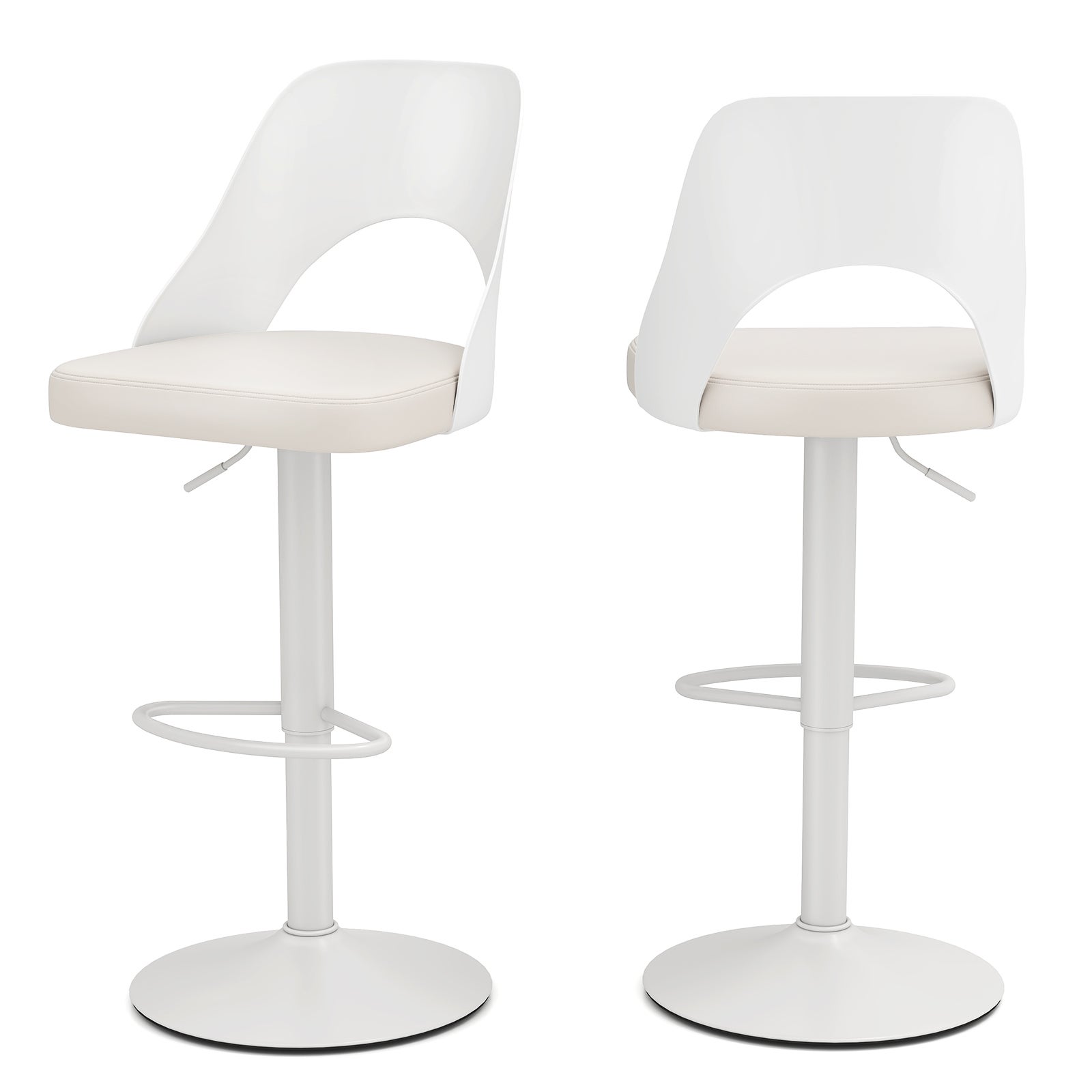 Ensemble de 2 Tabourets de Bar Ergonomiques de Hauteur Comptoir avec ...