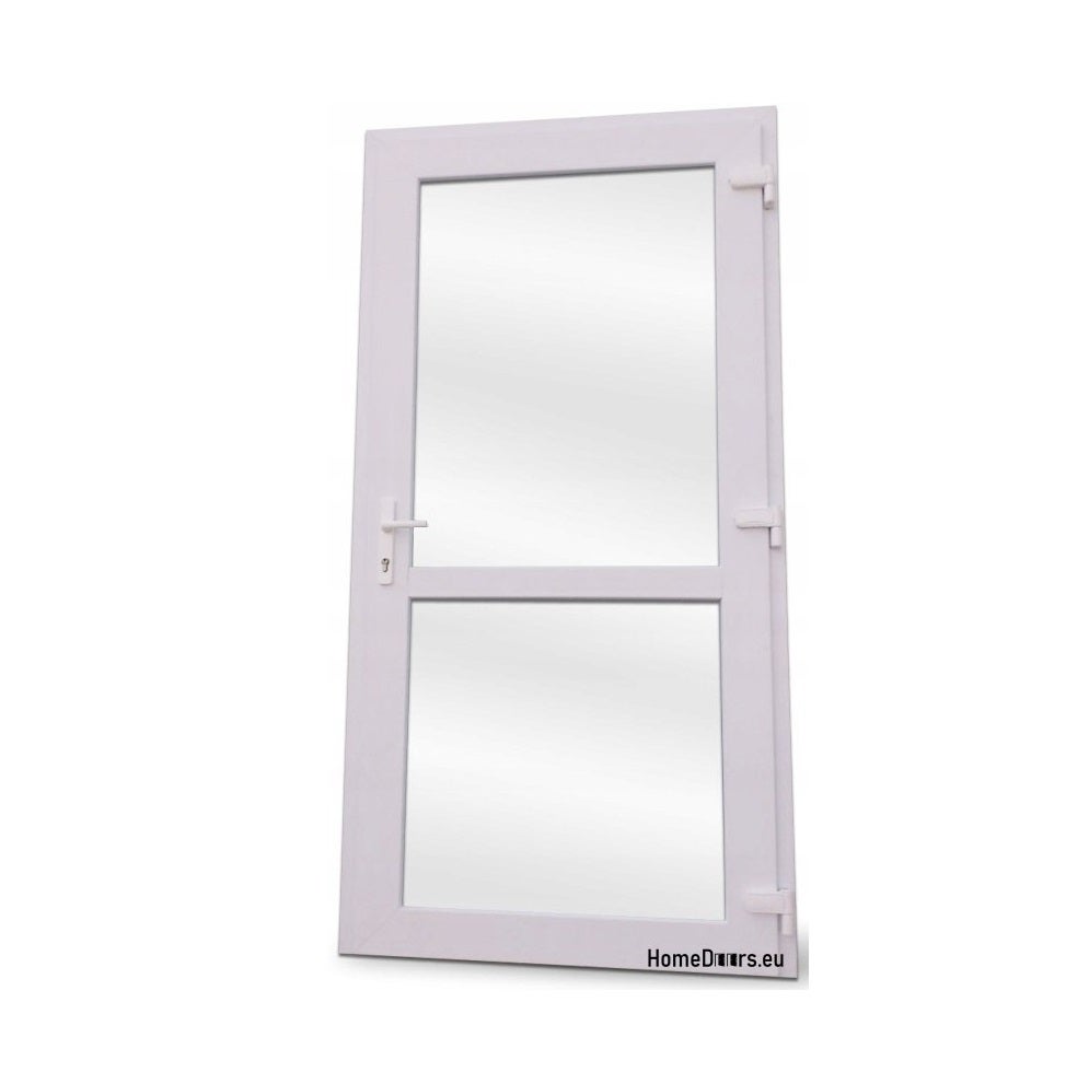 Portes de magasin extérieures en PVC 110/210 blanc DROITE | Leroy Merlin