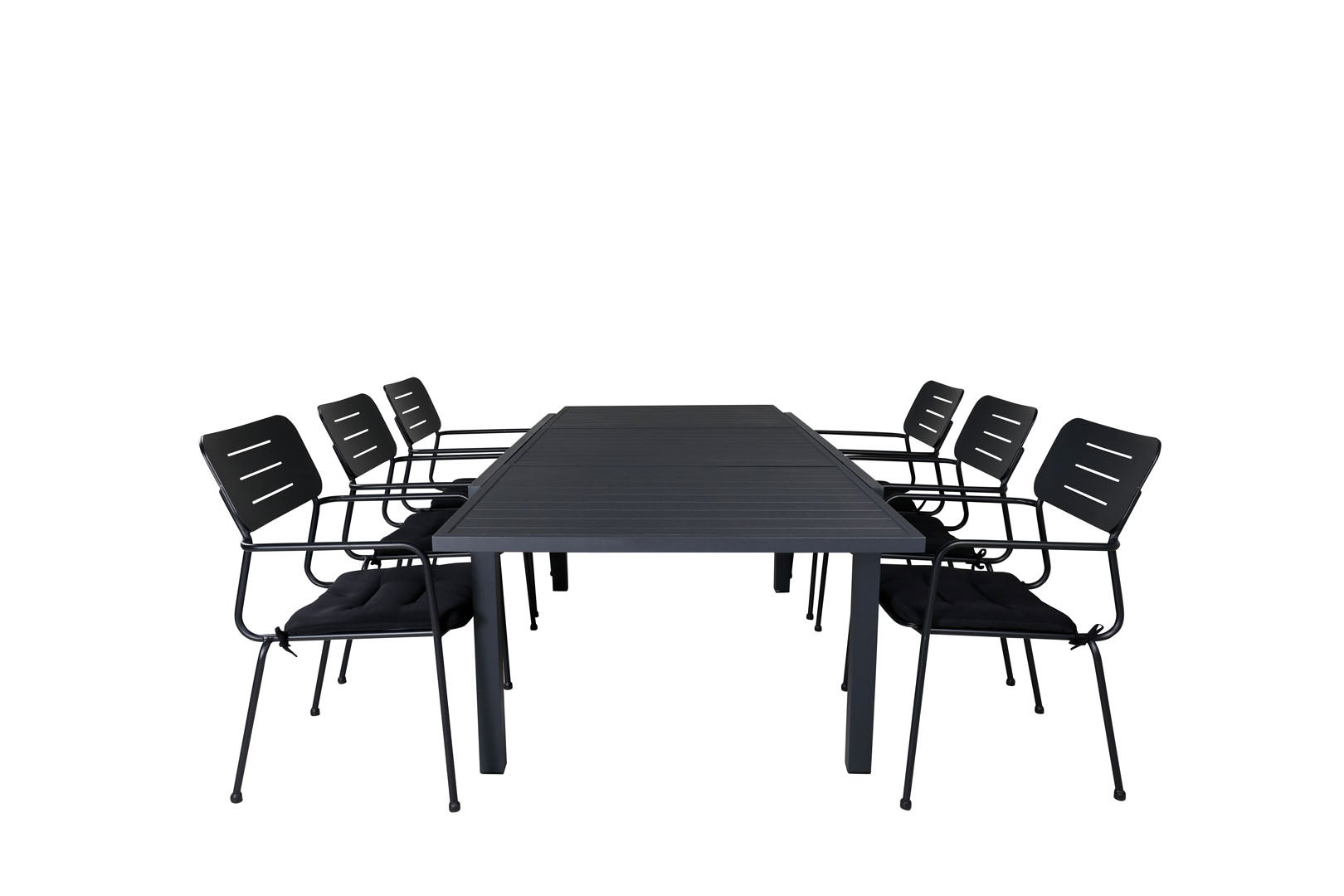 Marbella Ensemble table et chaises de jardin, table 100x160/240cm et 6 chaises avec accoudoirs S ...