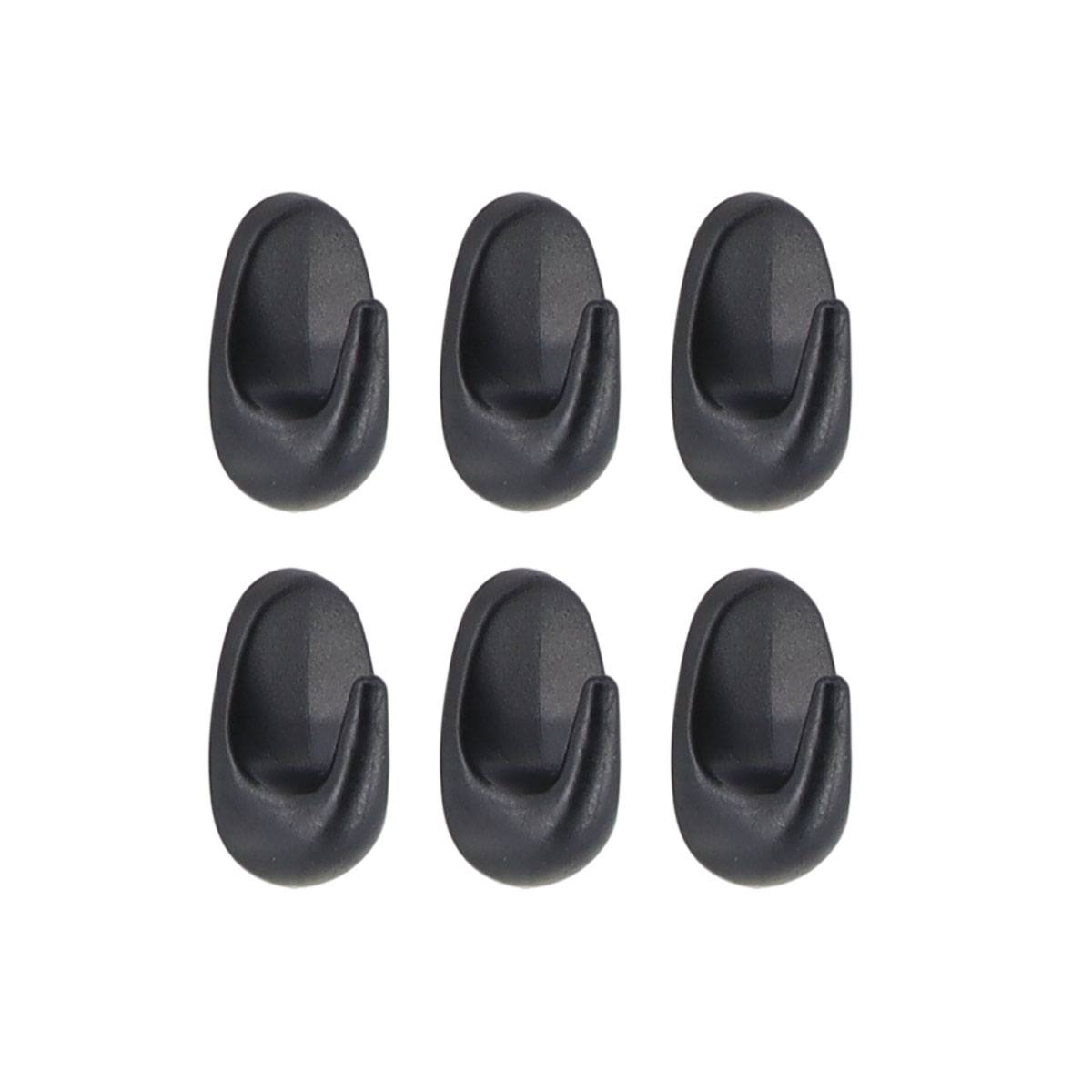 Set de 6 crochets abs 3m - noir - Tendance | Leroy Merlin