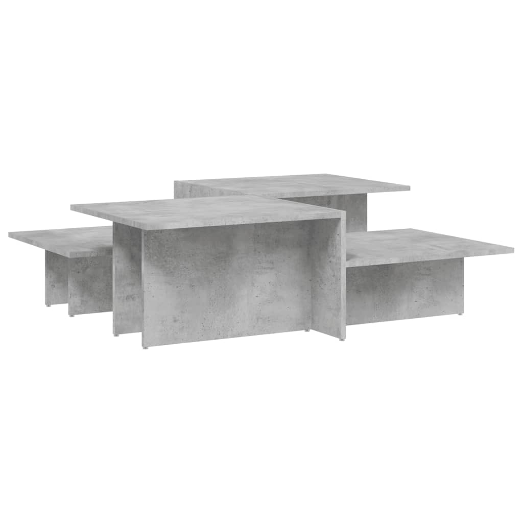 Tables basses 2 pcs gris béton bois d'ingénierie | Leroy Merlin