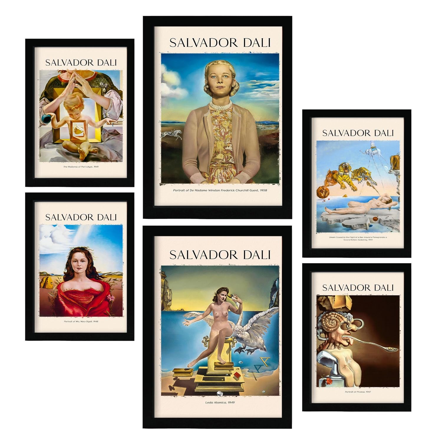 Nacnic Affiche Ensemble 6 Salvador Dali Collection D'œuvres Tableaux ...