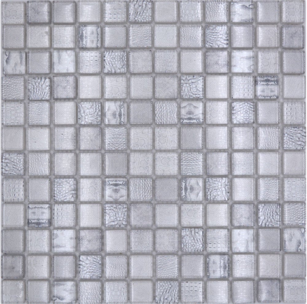 Mosaïque carrée en verre Wildlife blanc translucide | Leroy Merlin