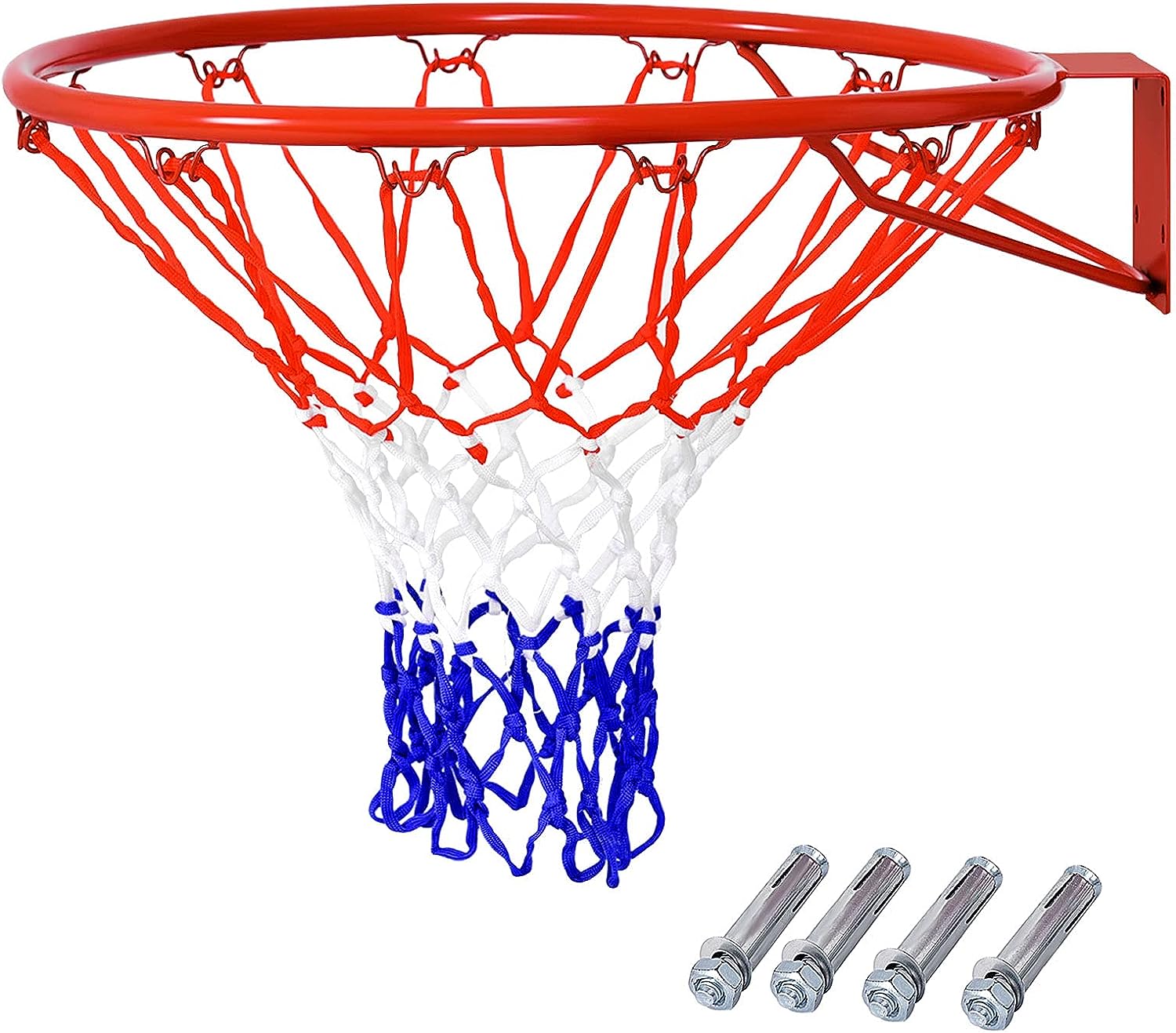 Ø 45 cm Canasta de Baloncesto con Red, Marco de Acero y Red de Nylón ...