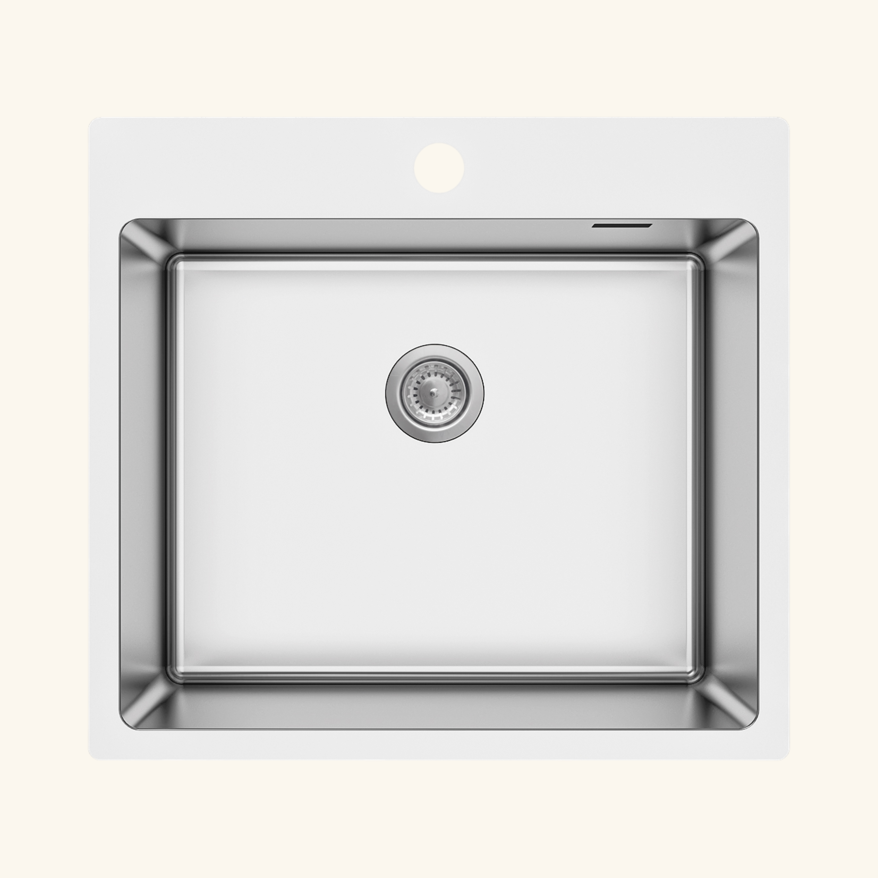 Evier inox Luisina JAVA 1 bac 550x505 | Leroy Merlin