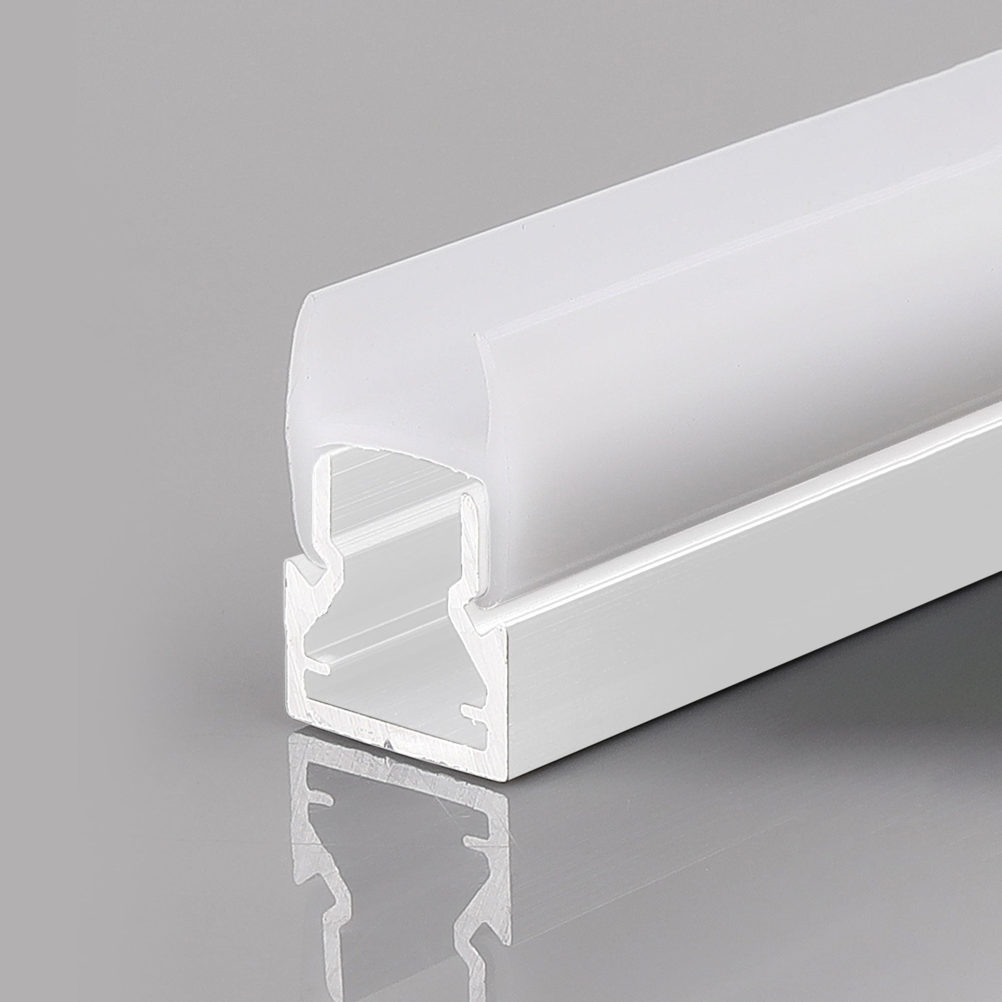 Perfil tira LED para cristal 8mm - Con difusor - Blanco - 2 metros ...